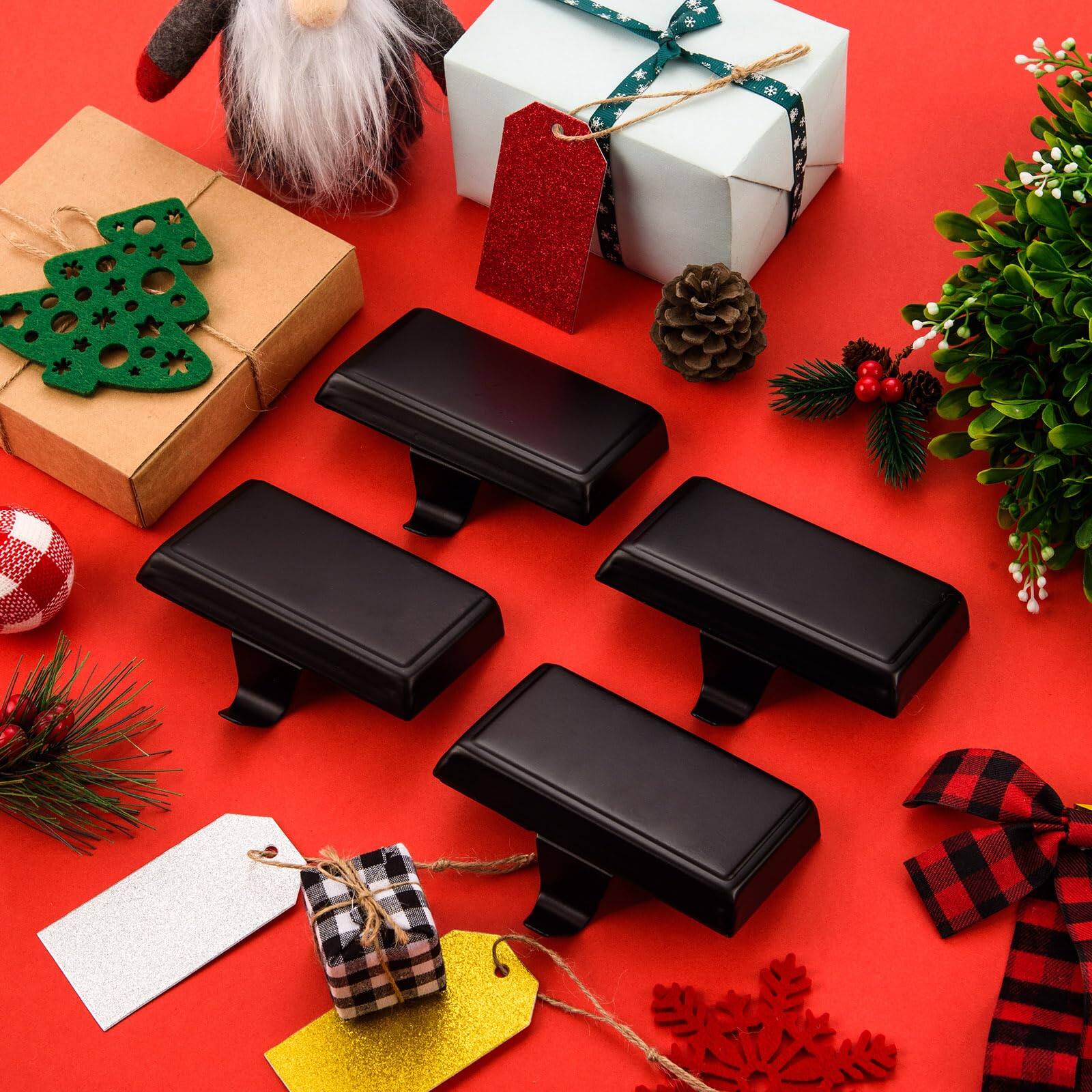 Paradigms Interiors Christmas Stocking Holders Ornament Hooks Mantel ...