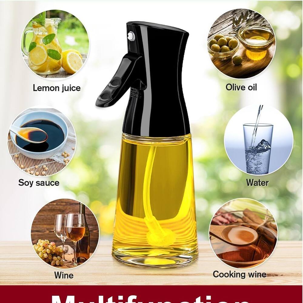 Schertz Premium 180ml Glass Oil Sprayer with Brush for Cooking – Clear ...