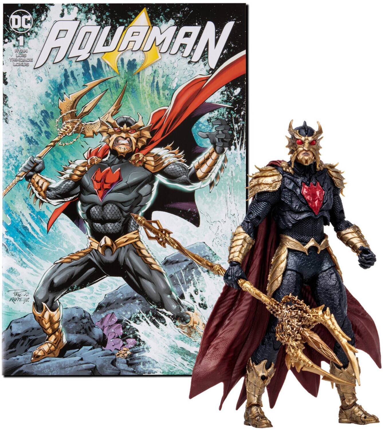DC Direct DC Comics Aquaman Page Punchers 7" Ocean Master Figure with Comic Collectibles ...