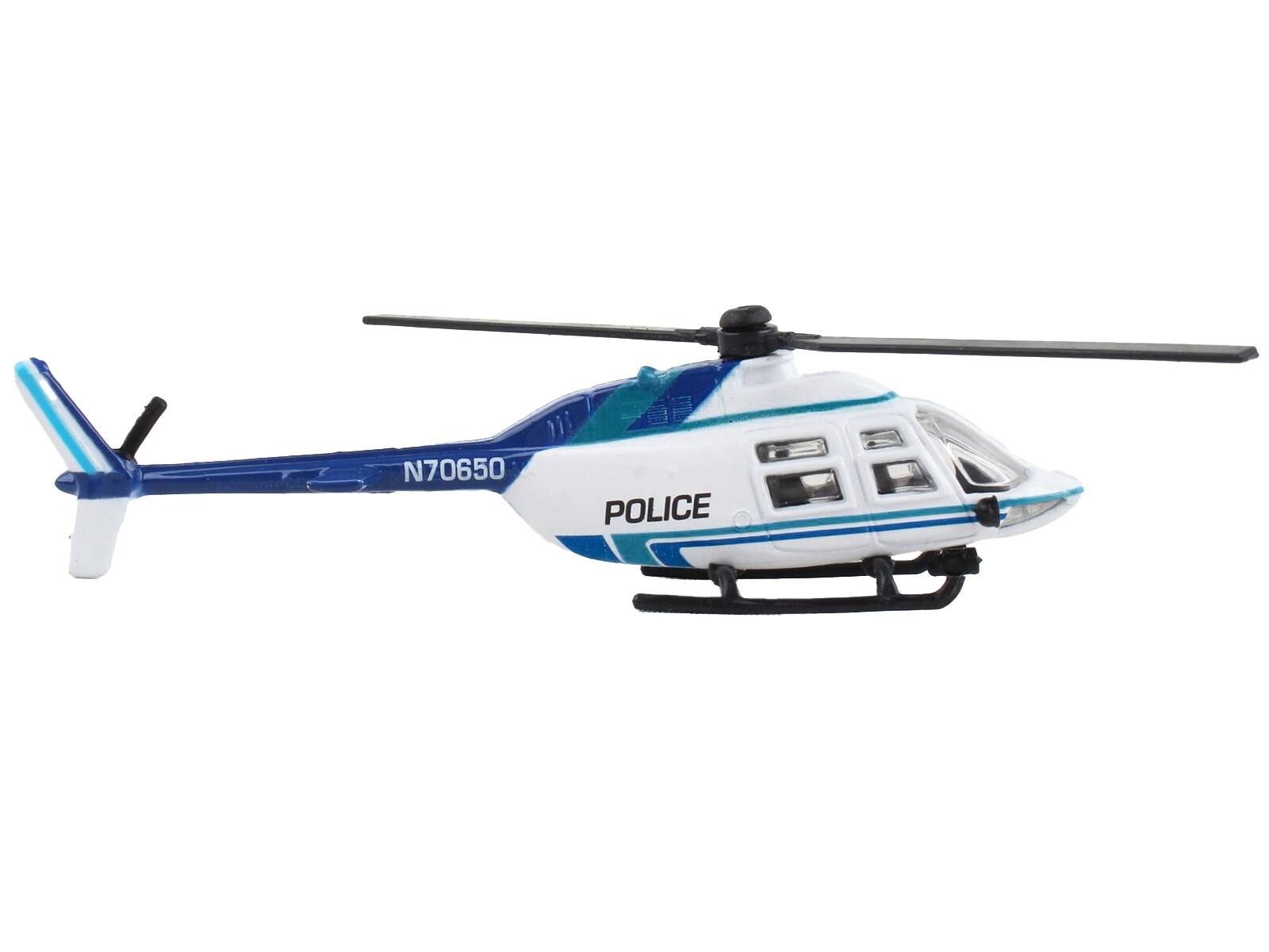 Bell 206 Jetranger Helicopter "Police N70650" with Runway Section ...