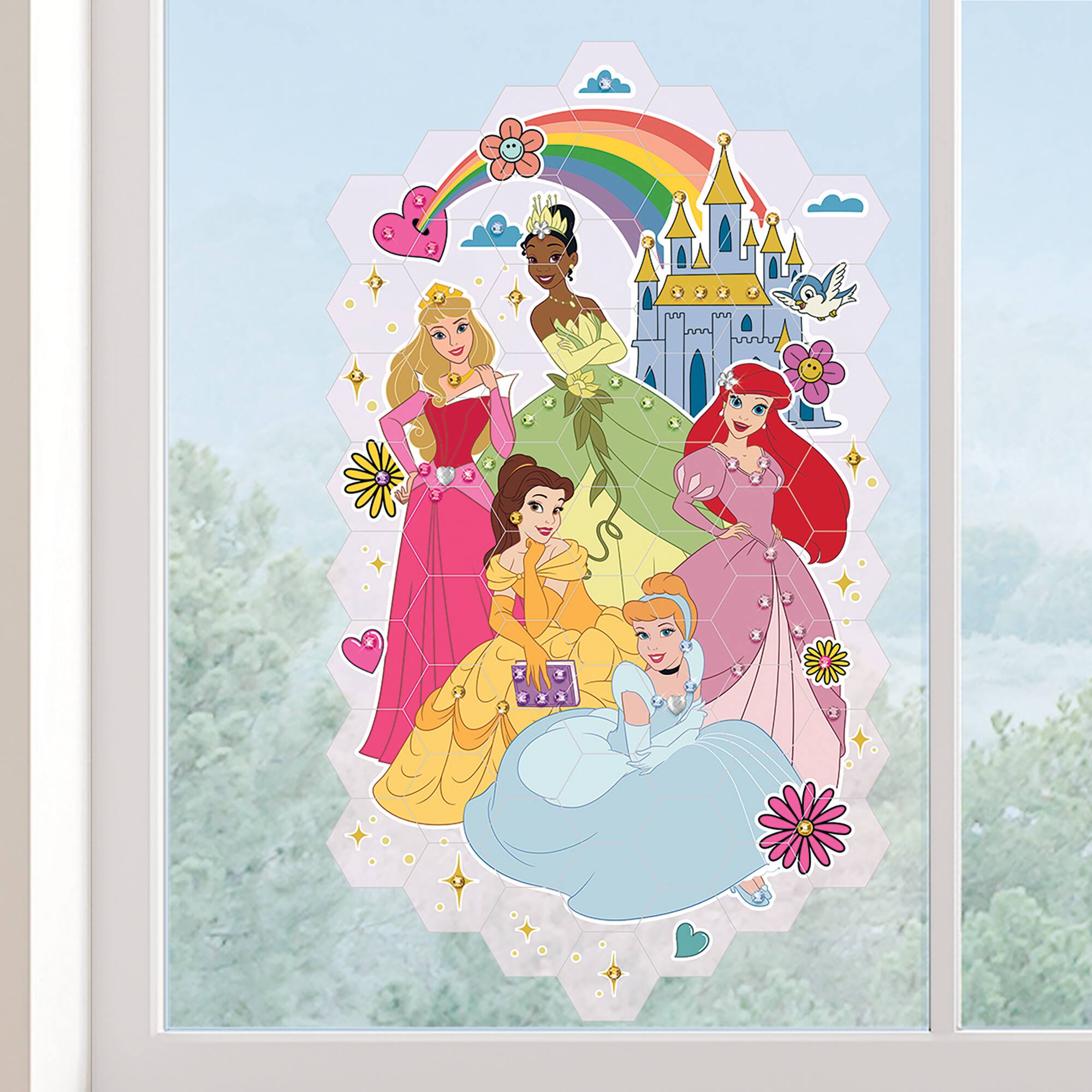 Make It Real Disney: Window Art Mosaic Disney Princess 70 pcs, Puzzle ...
