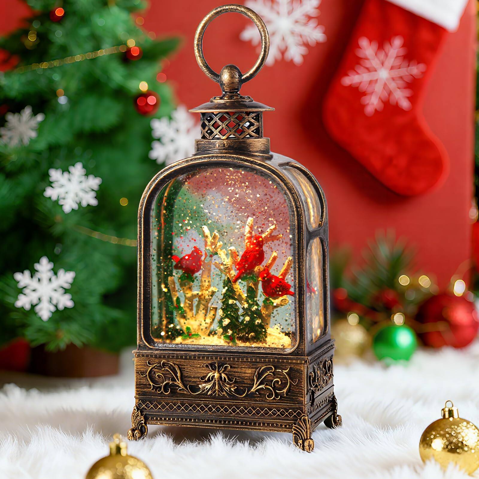 Refined Abode Design Snowmen Snow Globe Christmas 10.usical Lantern ...