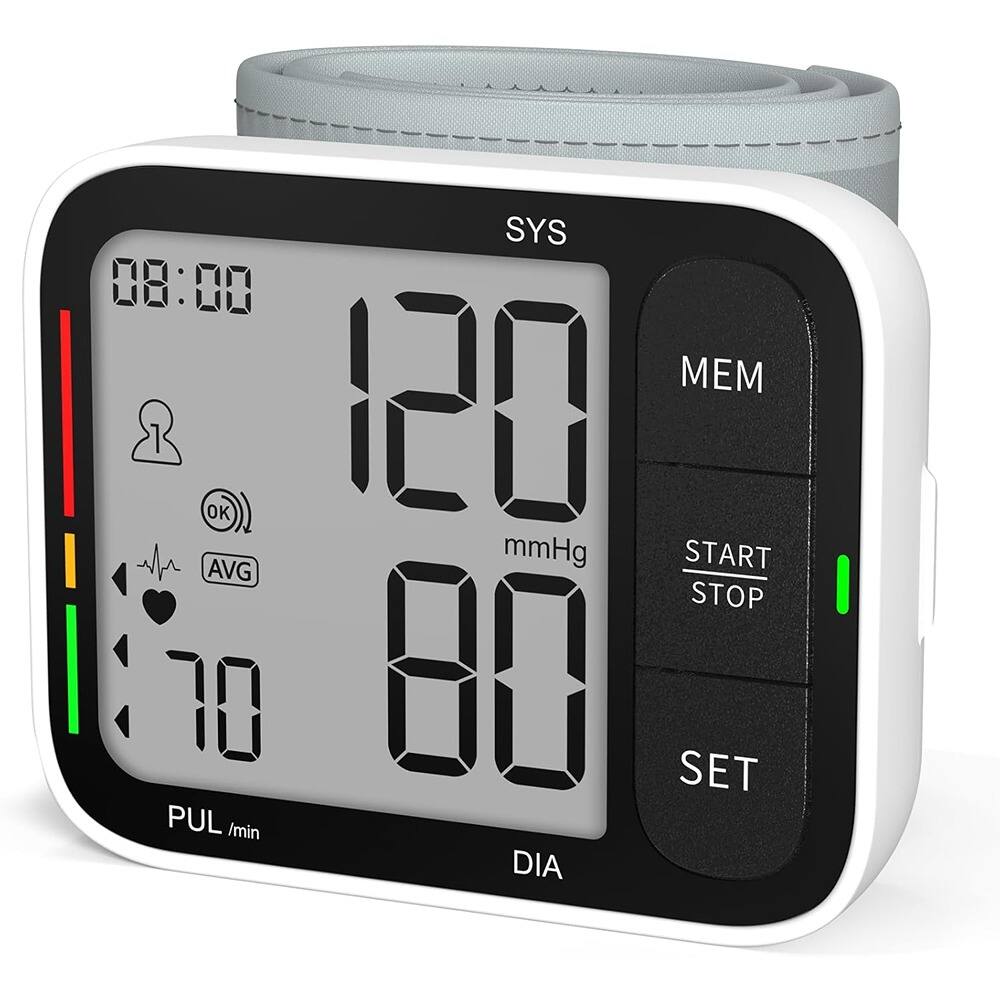 RTMB Wrist Blood Pressure Monitor, Large LCD Display, 2×120 Memory ...