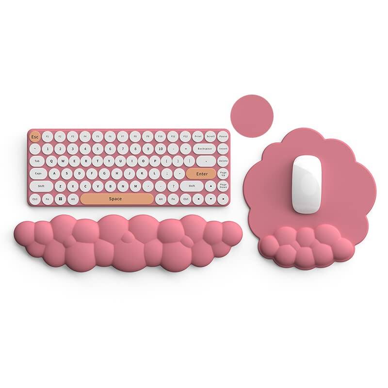 Cozy Serene Cloud Wrist Rest And Mouse Pad With Support Set Pu Leather ...