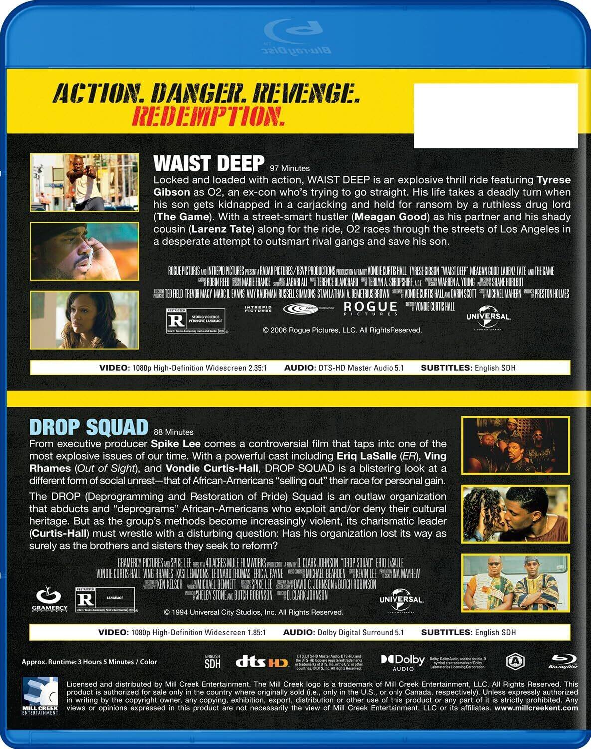 Double Danger 2 Movie Collection: Waist Deep / Drop Squad BLU RAY ...