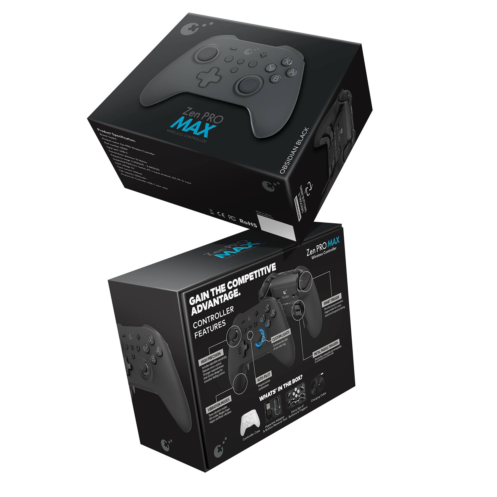 Zen Pro Max Wireless Gaming Controller for Nintendo Switch Black - Best Buy