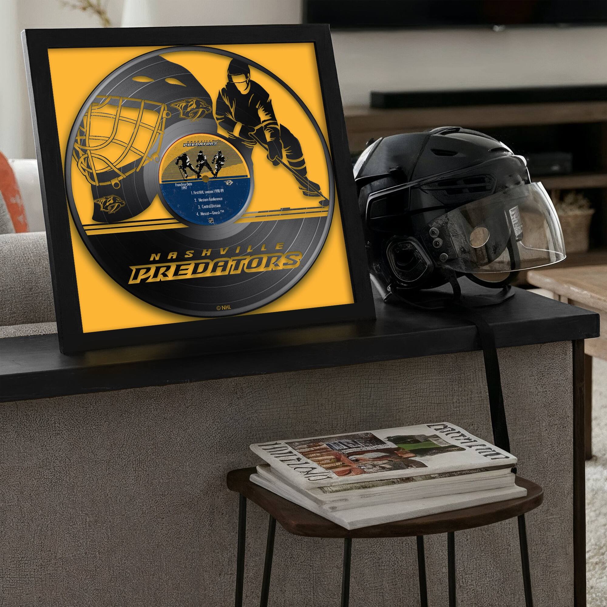 Sporticulture Nashville Predators 13" x 13" Framed Vinyl Record Art ...