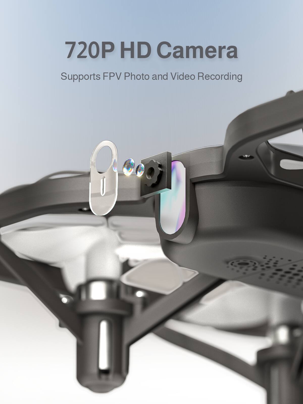 URANHUB 720P HD Camera Mini Drone with 5 Colorful Lighting Modes and ...