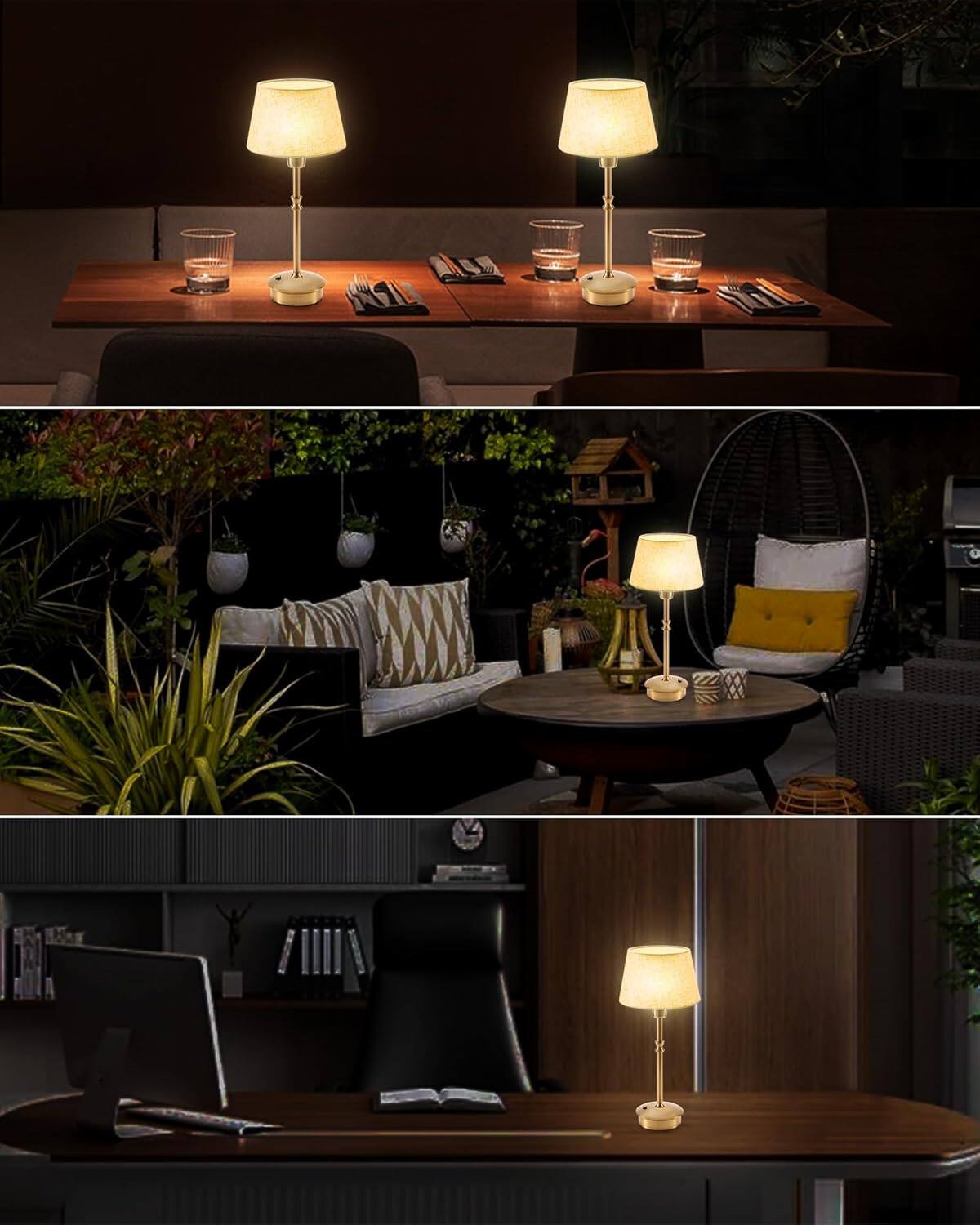 Stamp n Camp UMEXUS Cordless Lamp Rechargeable Table Lamps 5000mAh ...