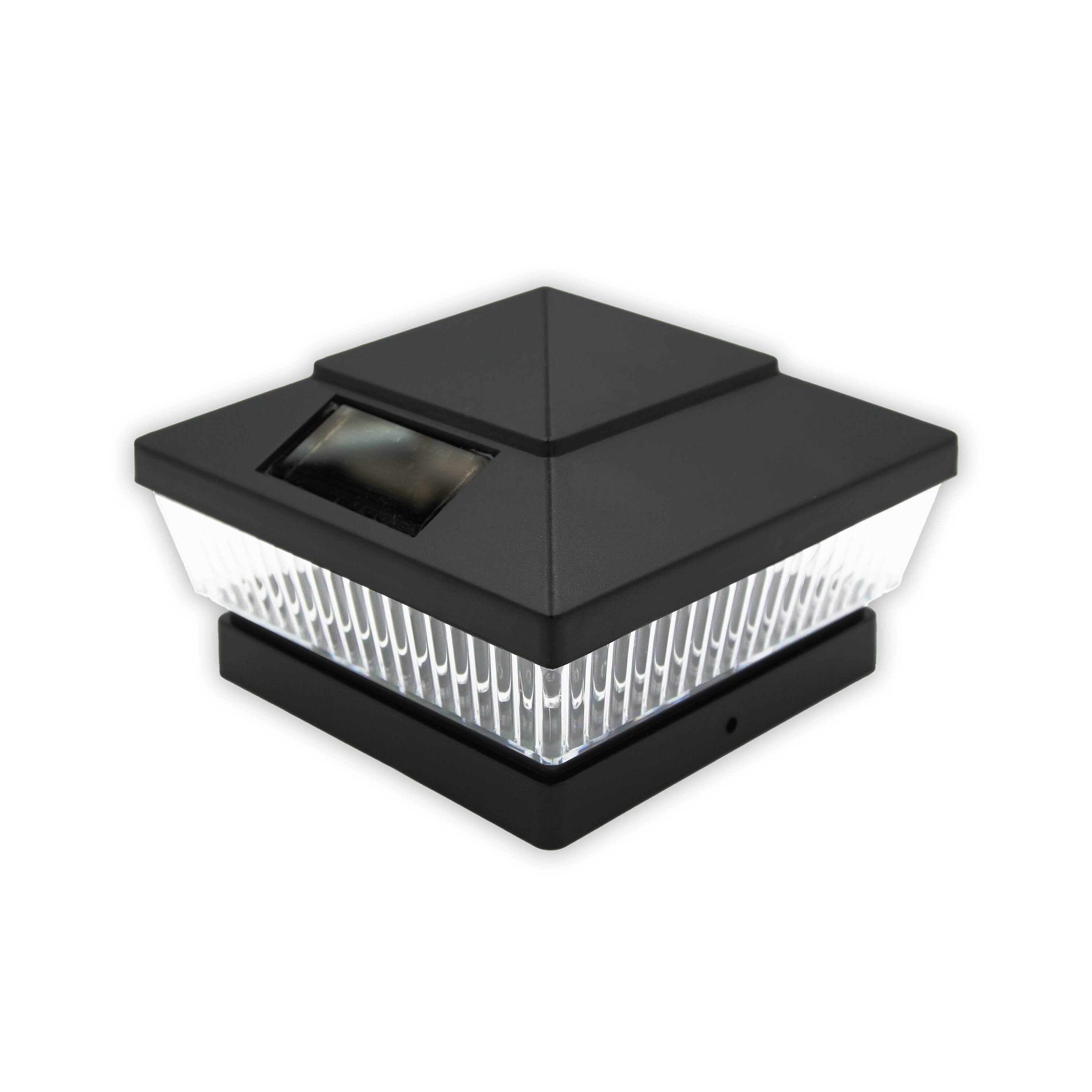 FC Design Black Solar Post Light 5 Ultra Bright LED 78 Lumens Fits 6x6 ...