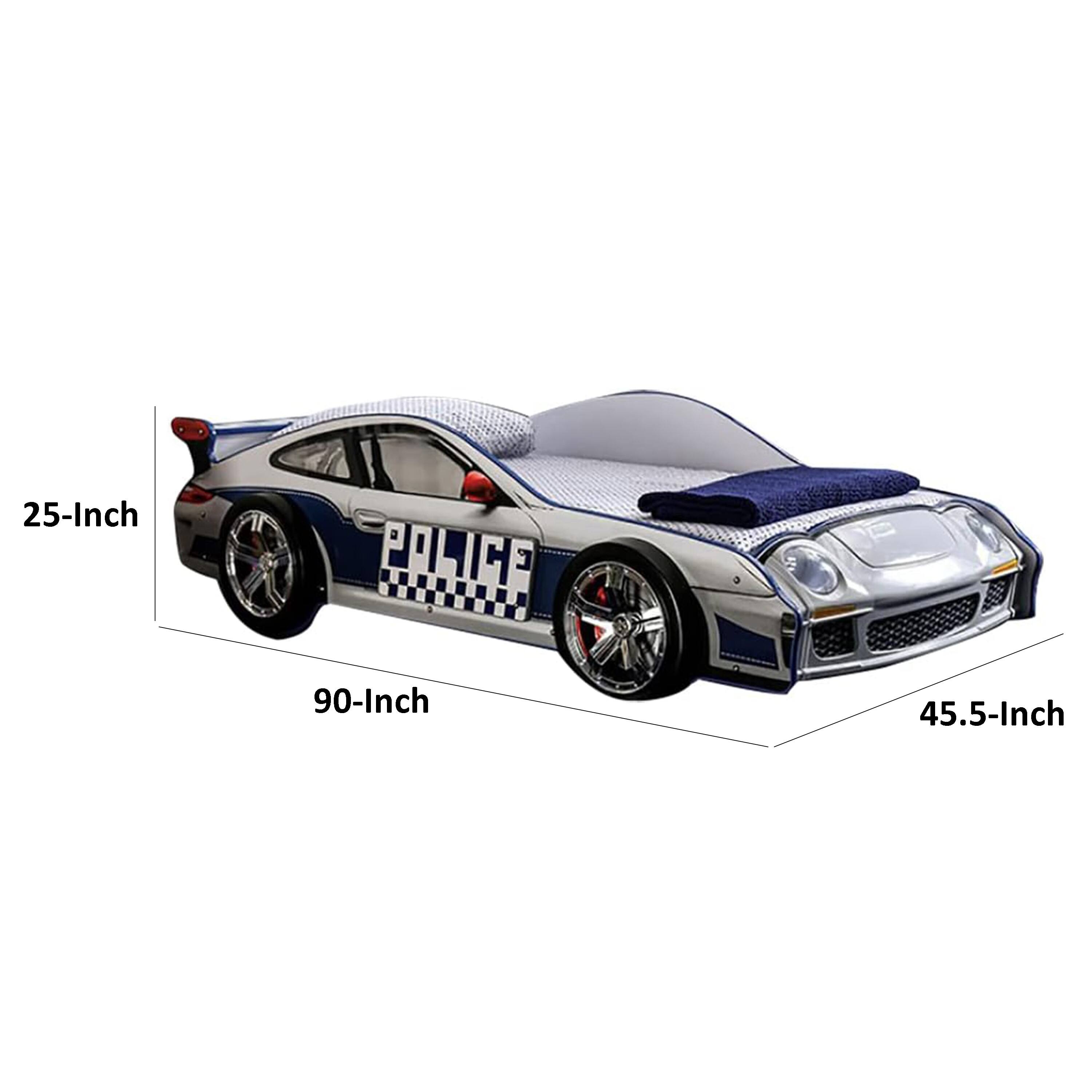 Manhattan Lane Peri Twin Size Kids Bed with Realistic Police Car Design ...