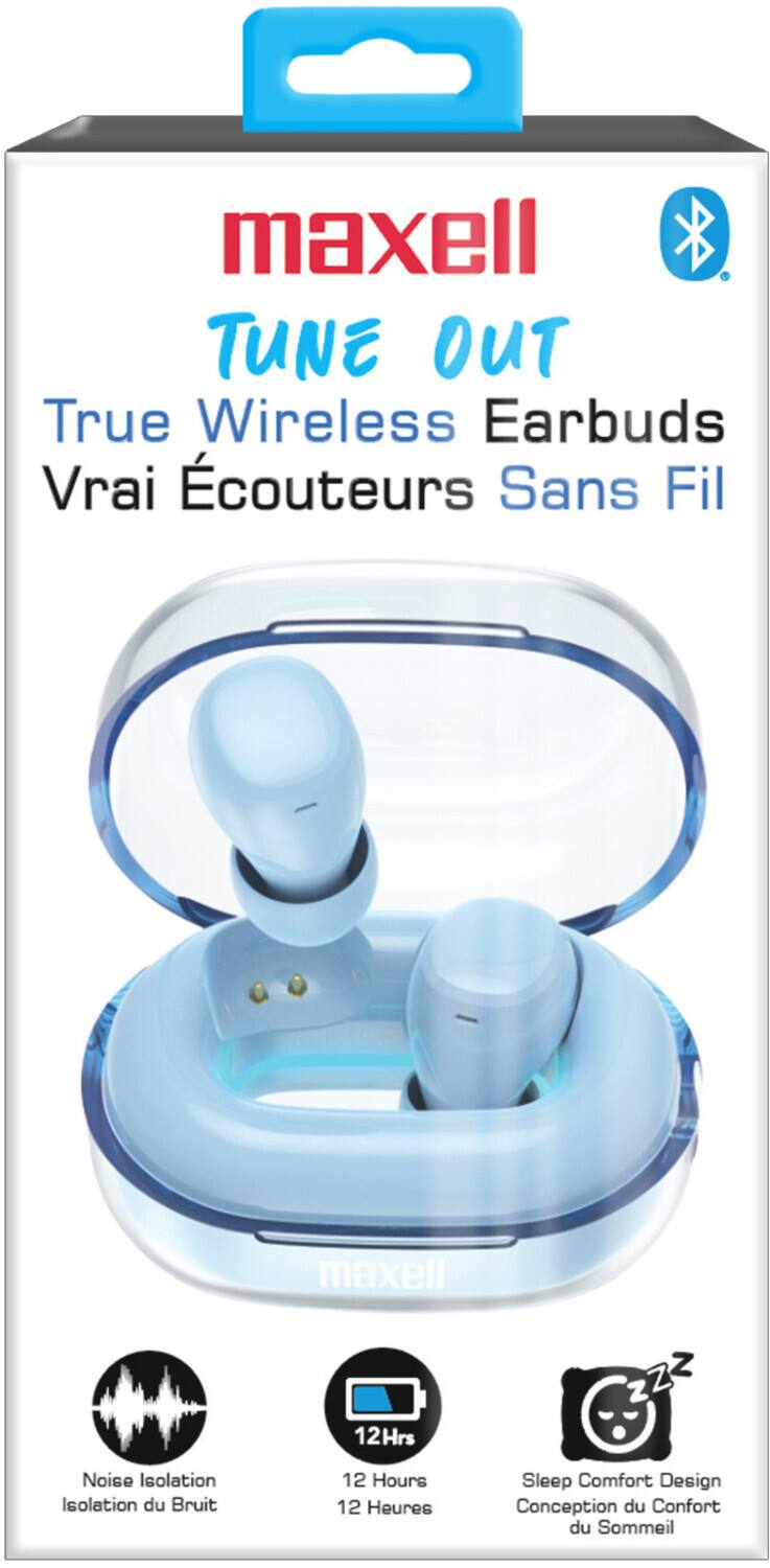 Maxell ECO DW Tune Out Bluetooth Earbuds True Wireless (Blue ...