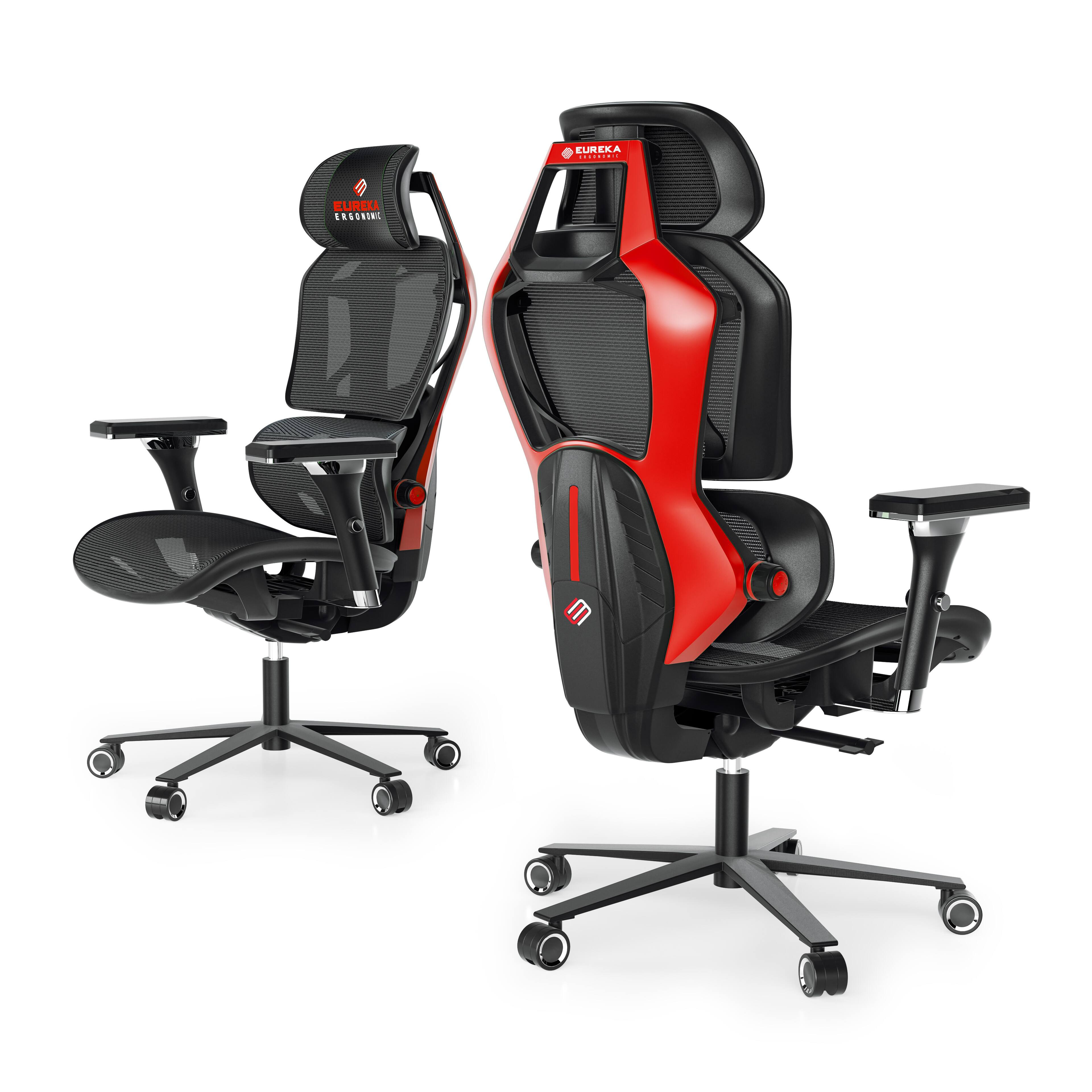 Eureka Ergonomic Ergonomic Mesh Gaming Chair 4D Armrests High Back Red GC05 - Best Buy