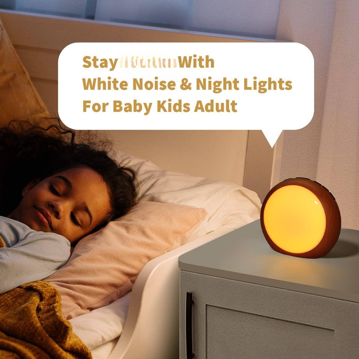 Cozy Serene Night Light Light Brown Noise Sound Machine White With 12 ...