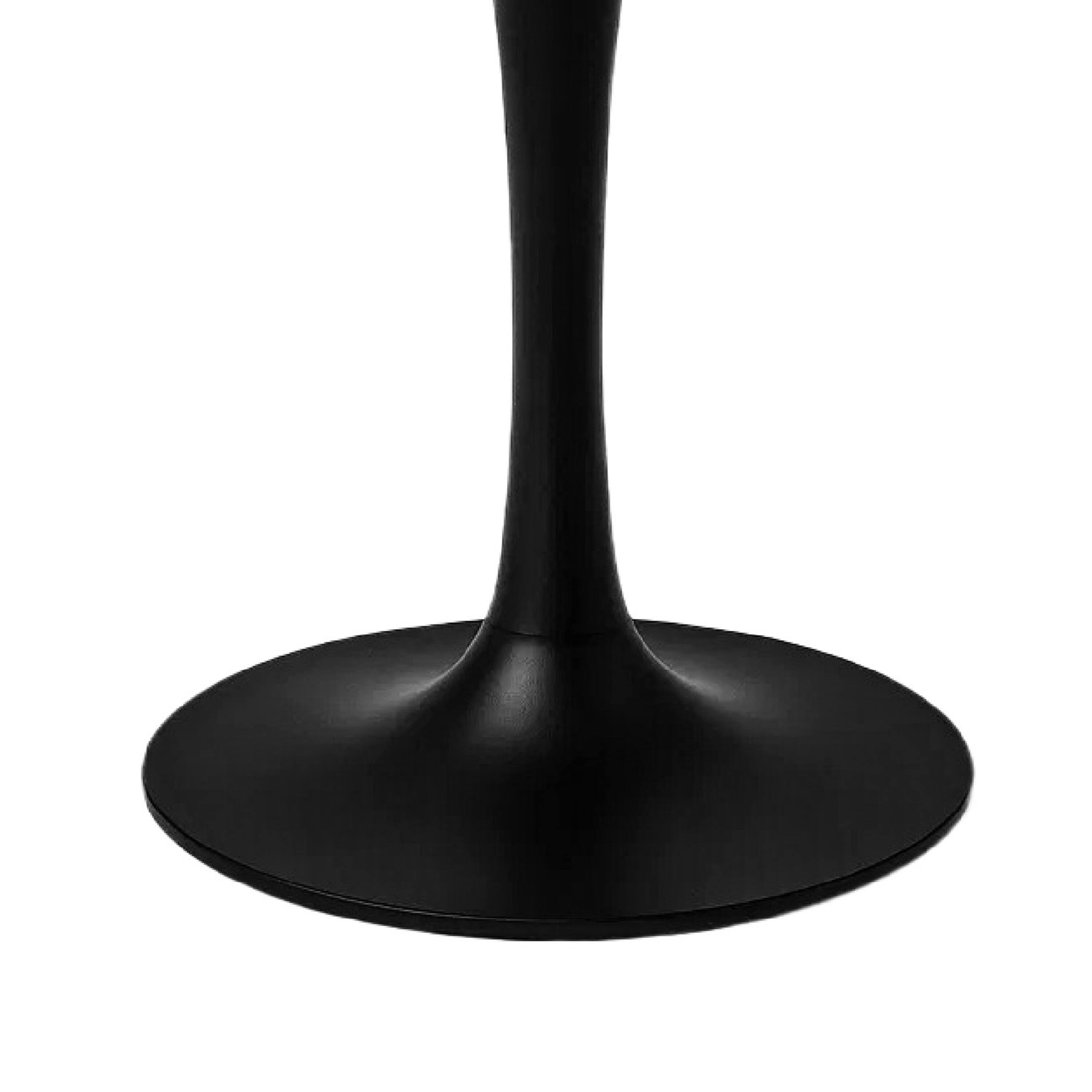 Manhattan Lane Mara Dining Table | 30 Inch Round White Genuine Marble ...