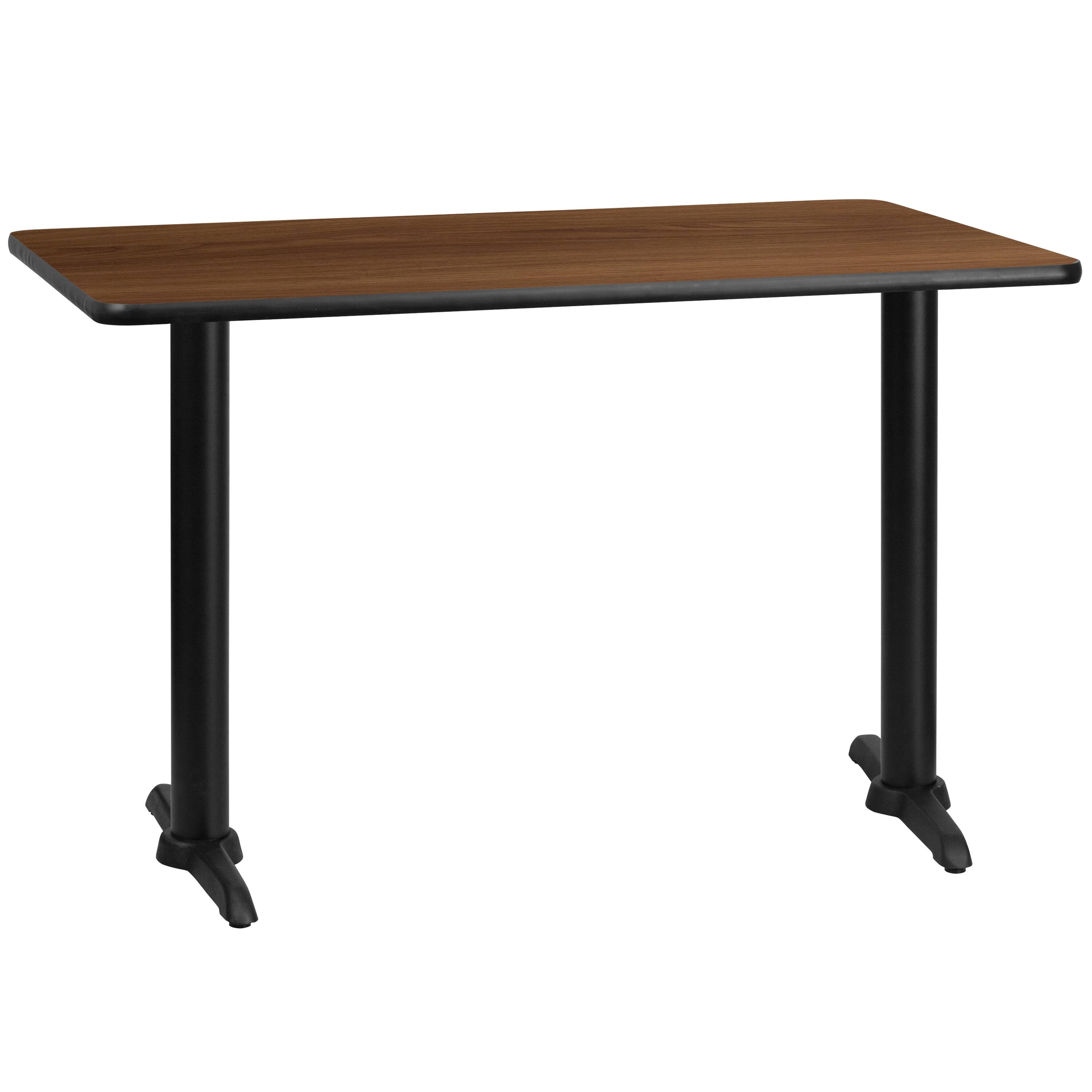 Emma + Oliver 30"x48" Rectangular Laminate Table with 5"x22" Table ...