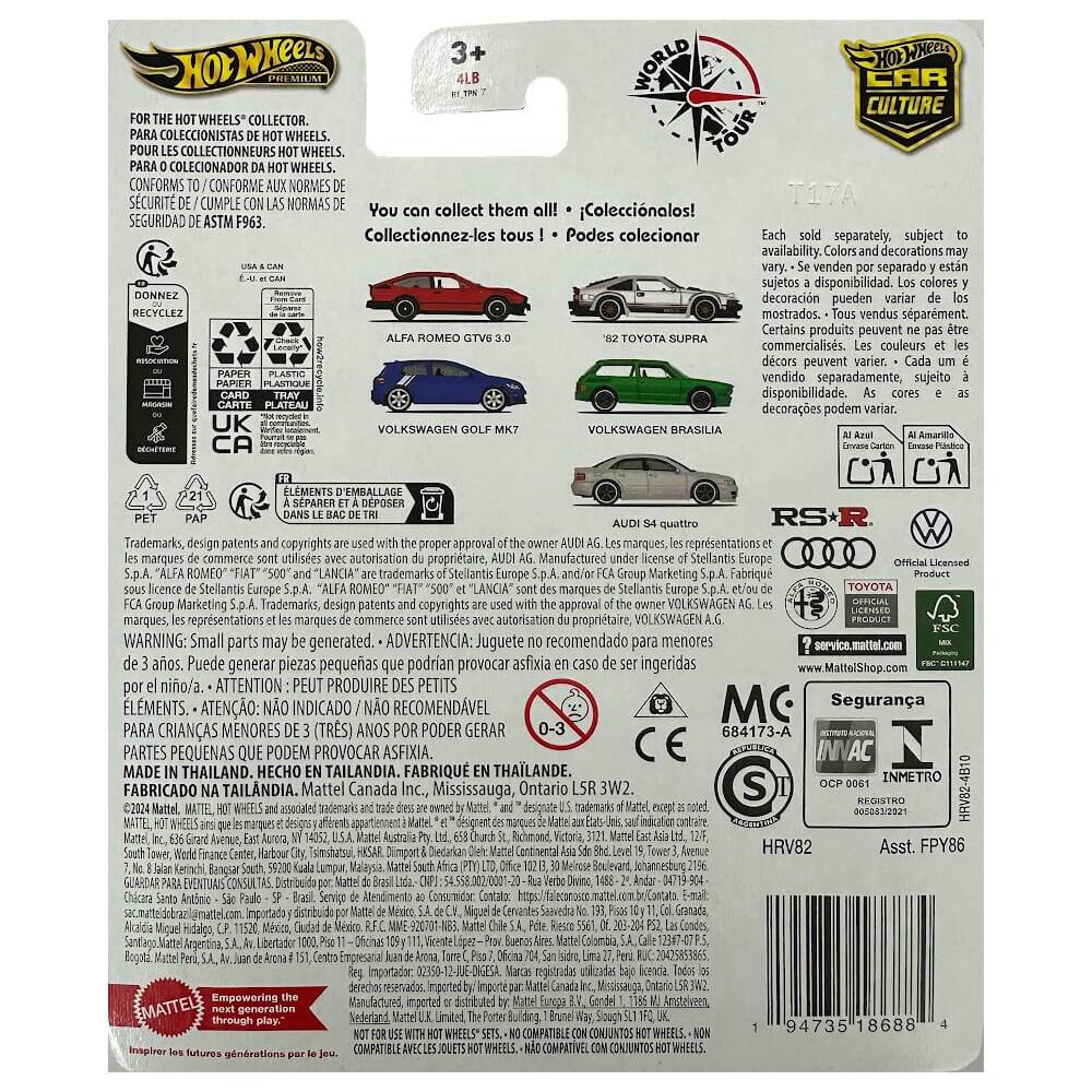 Mattel HRV82 Hot Wheels Car Culture World Tour Volkswagen Brasilia ...