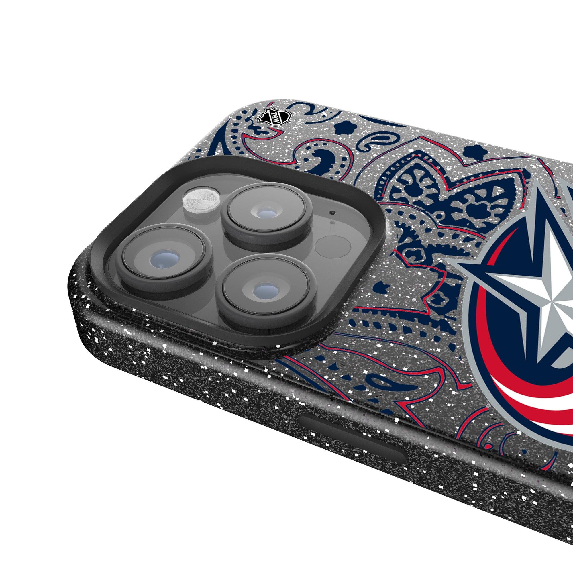 Keyscaper NHL Columbus Blue Jackets Paisley Bling iPhone Case 15 Black ...