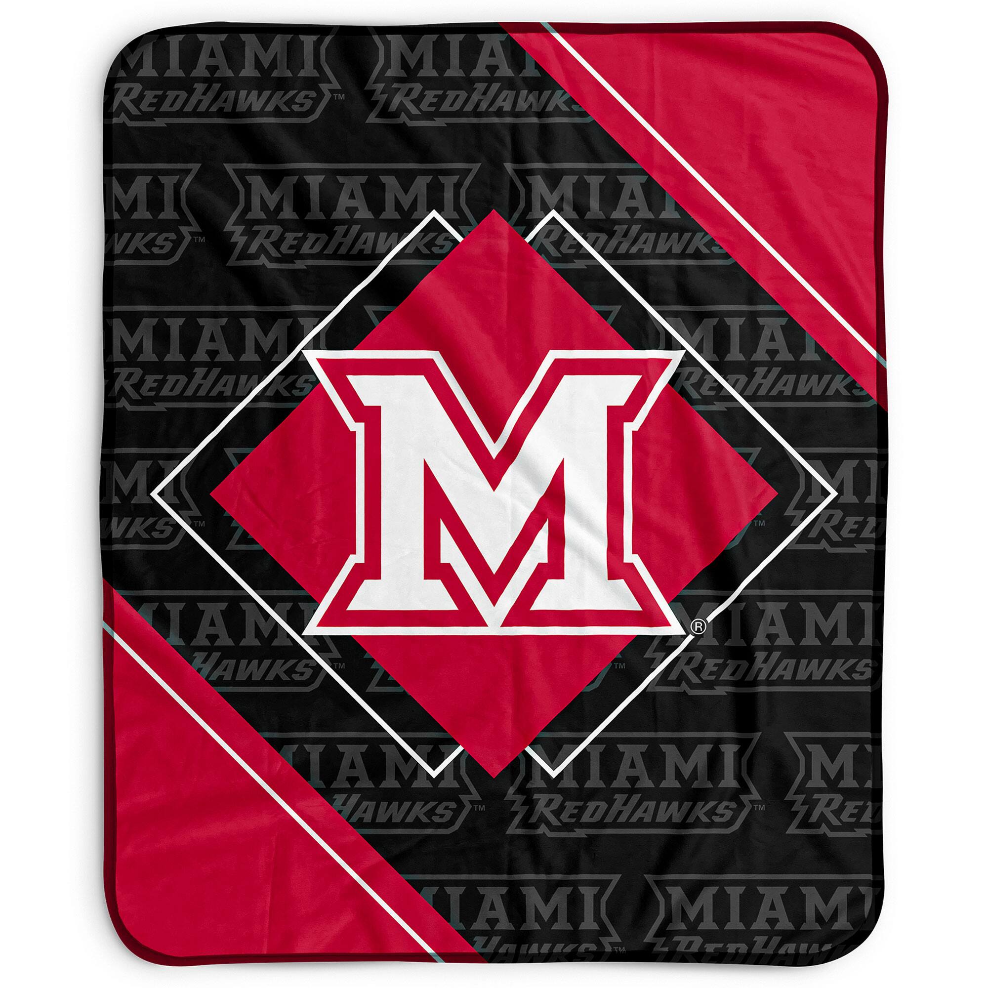 Pegasus Miami University RedHawks 50" x 60" Diamond Logo Fleece Blanket ...