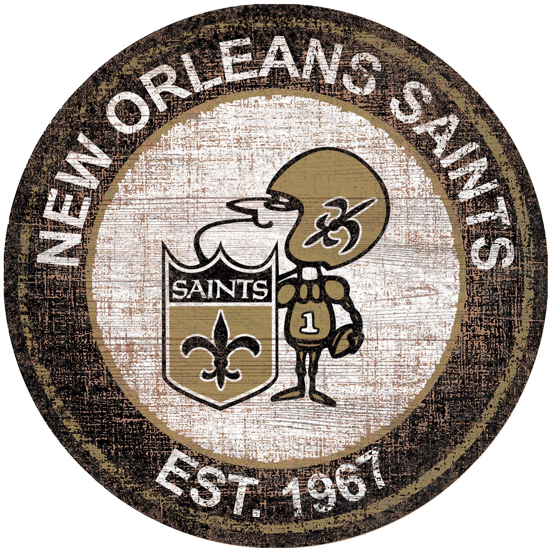 Fan Creations New Orleans Saints 24'' Round Heritage Logo Sign Multicolor 4095902 - Best Buy