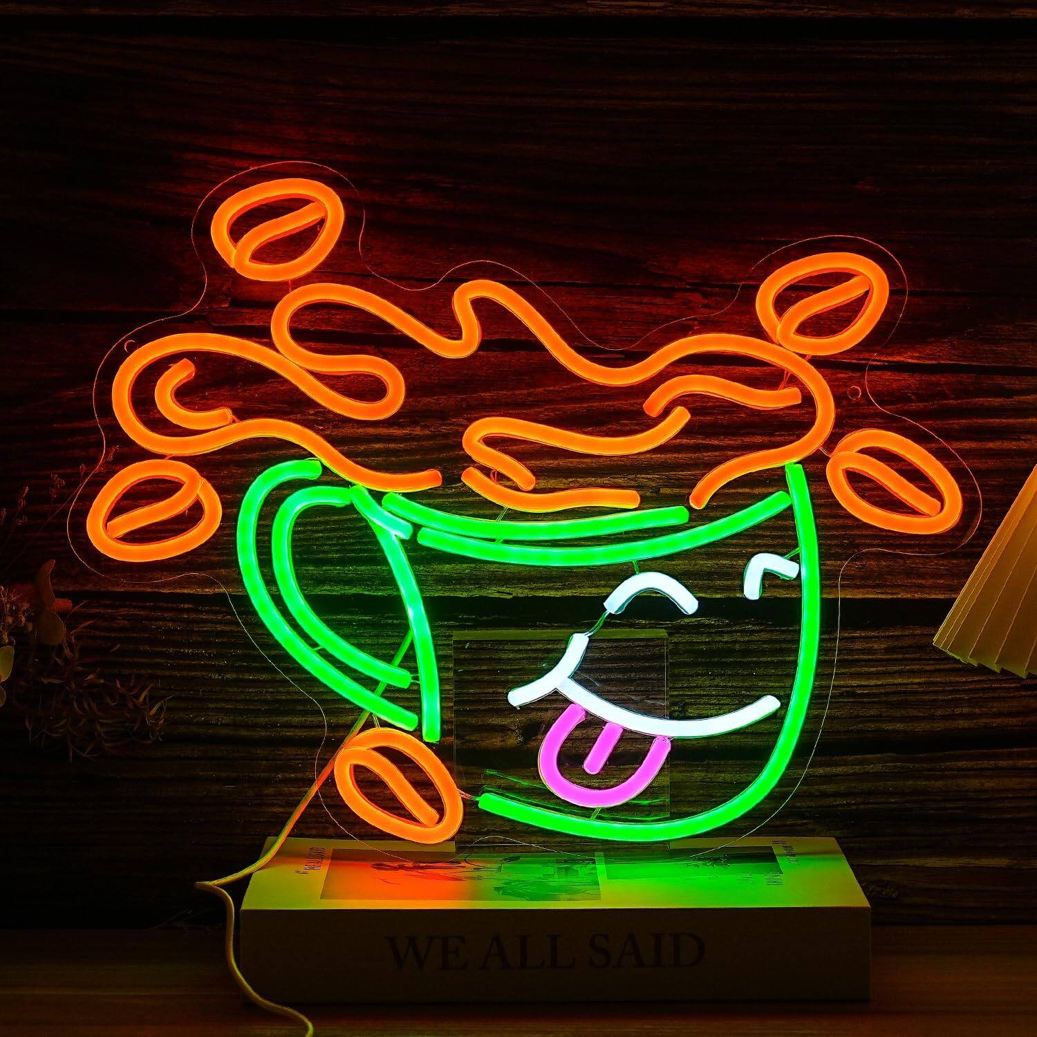 Auledio Coffee Neon Sign LED Cafe Light up Sign for Business Wall Decor ...