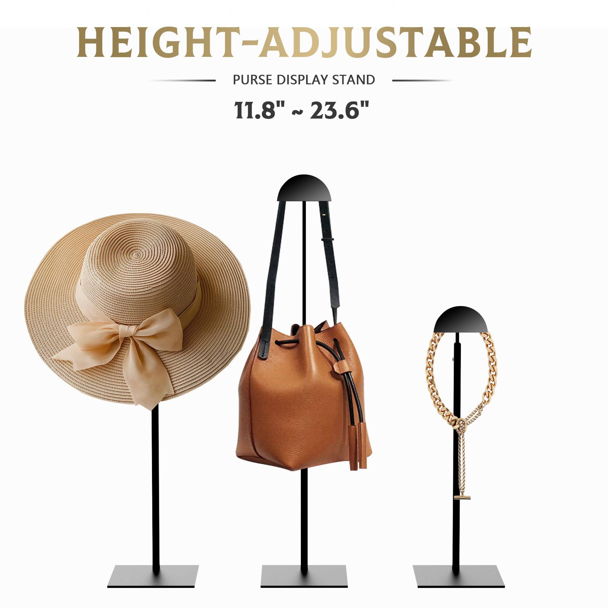 Hirose Alice Adjustable Height Purse Display Stand Rack For Handbags ...