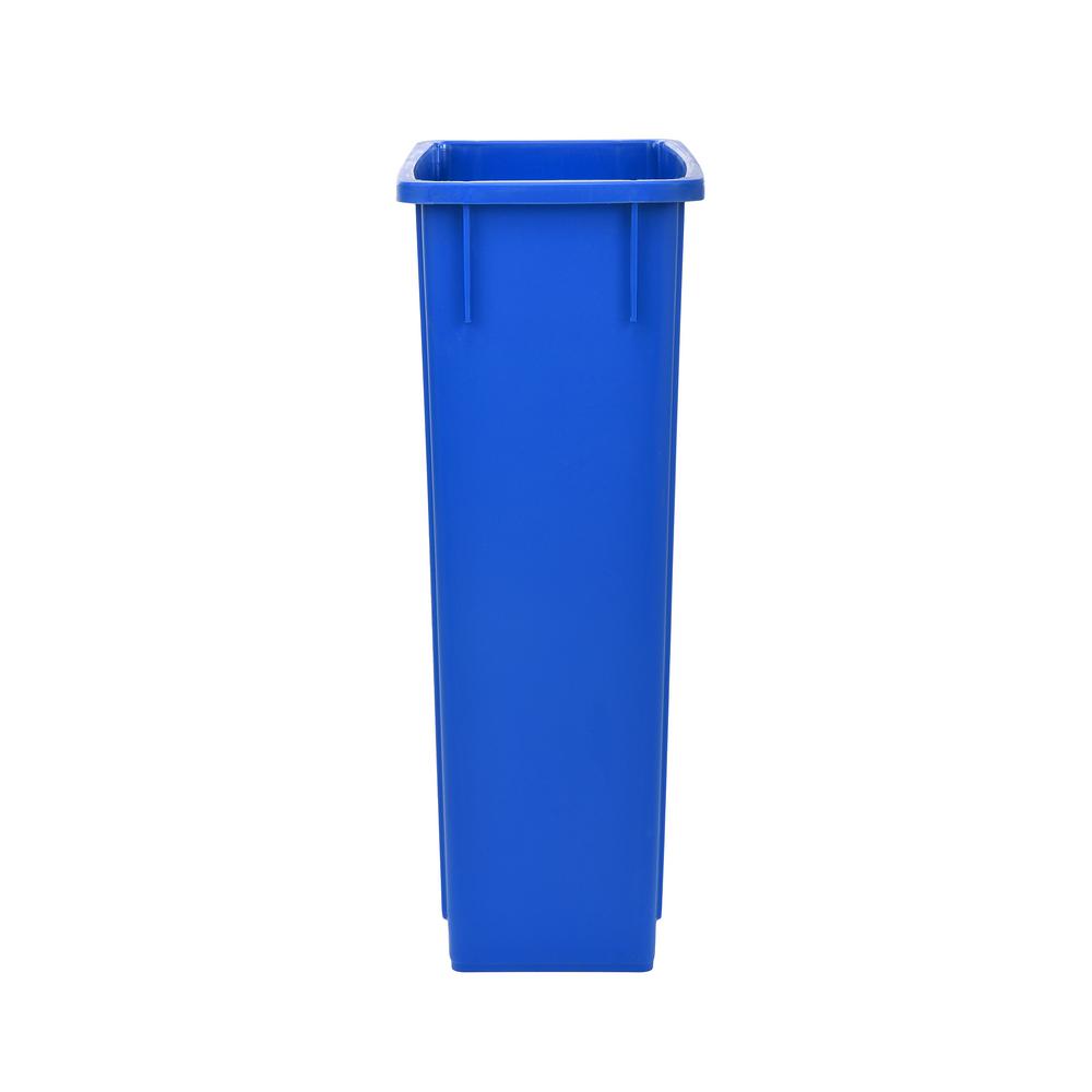 Alpine Industries 23 Gallon Slim Indoor Recycling Bin or Trash Can Blue ...