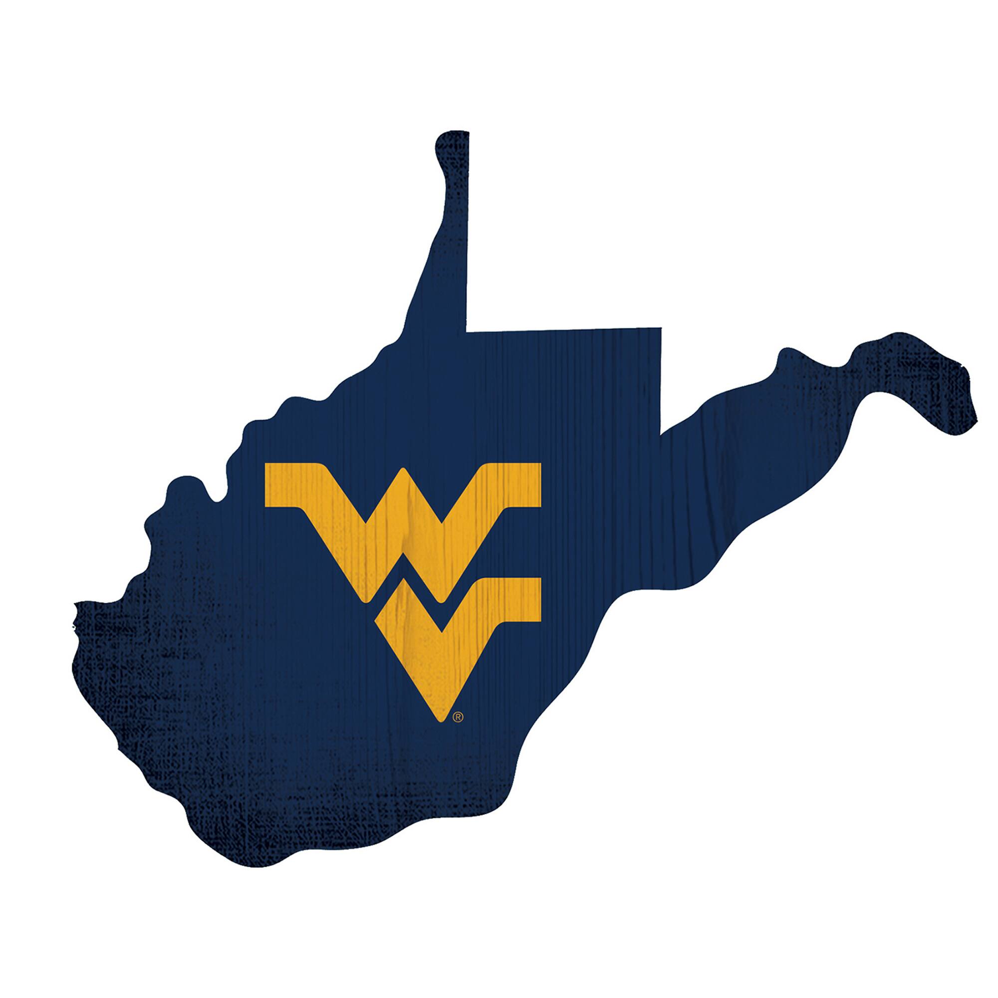 Fan Creations West Virginia Mountaineers 12" Logo State Sign Multicolor ...