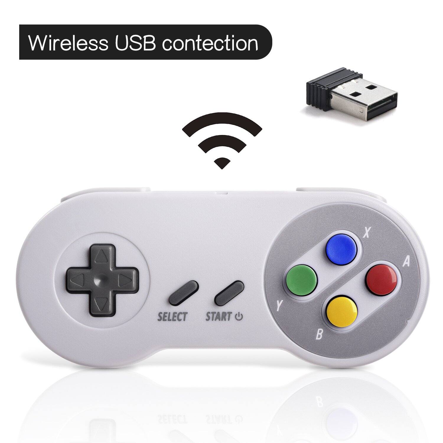 Reds Spade 2 4 Ghz Wireless Usb Controller Compatible With Snes Games ...