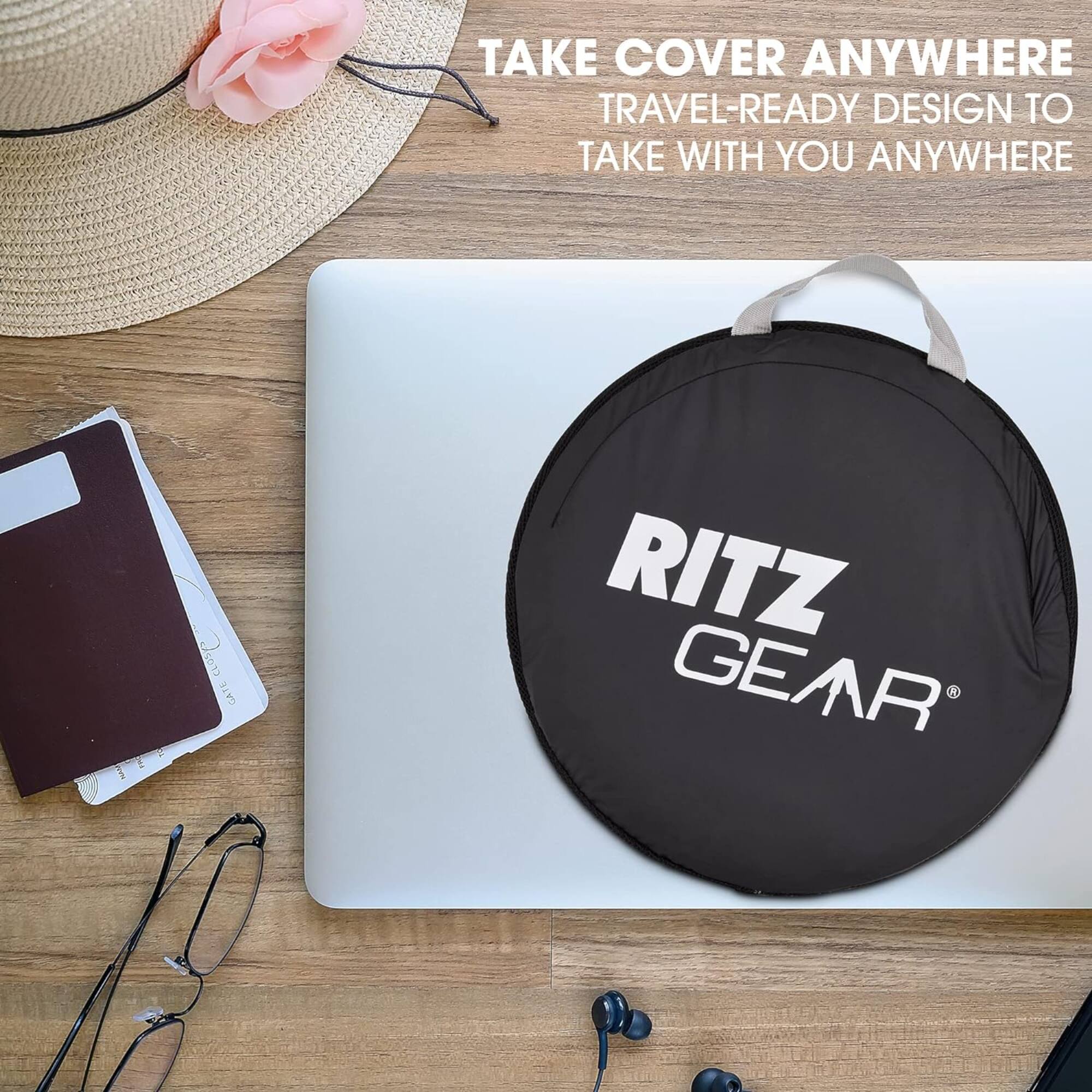 Ritz Gear Laptop Sun Shade, Portable Laptop Tent & Carry Case for 17 ...
