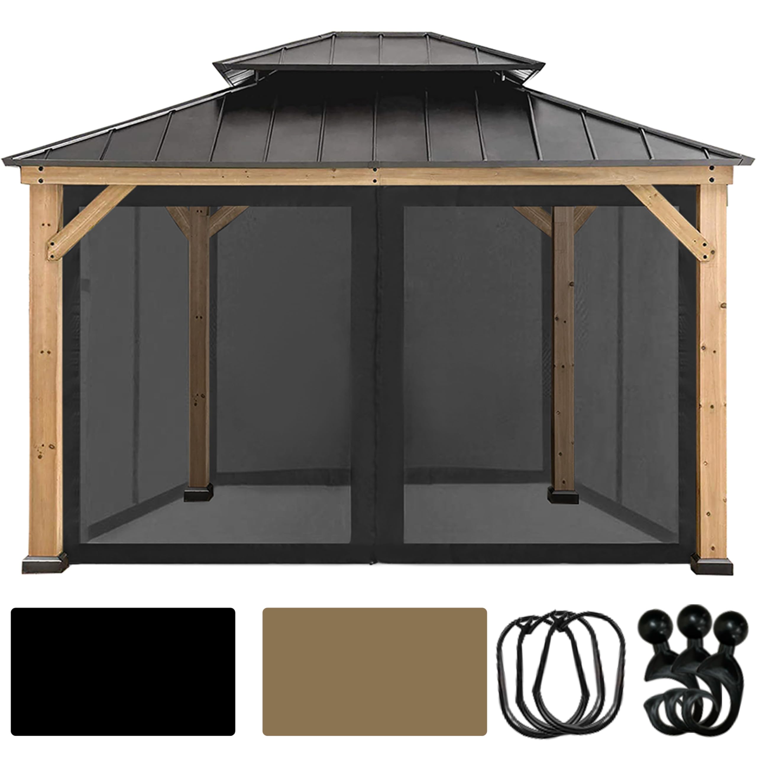 Paradigms Interiors Gazebo Mesh Walls Replacement Pergola Mosquito ...