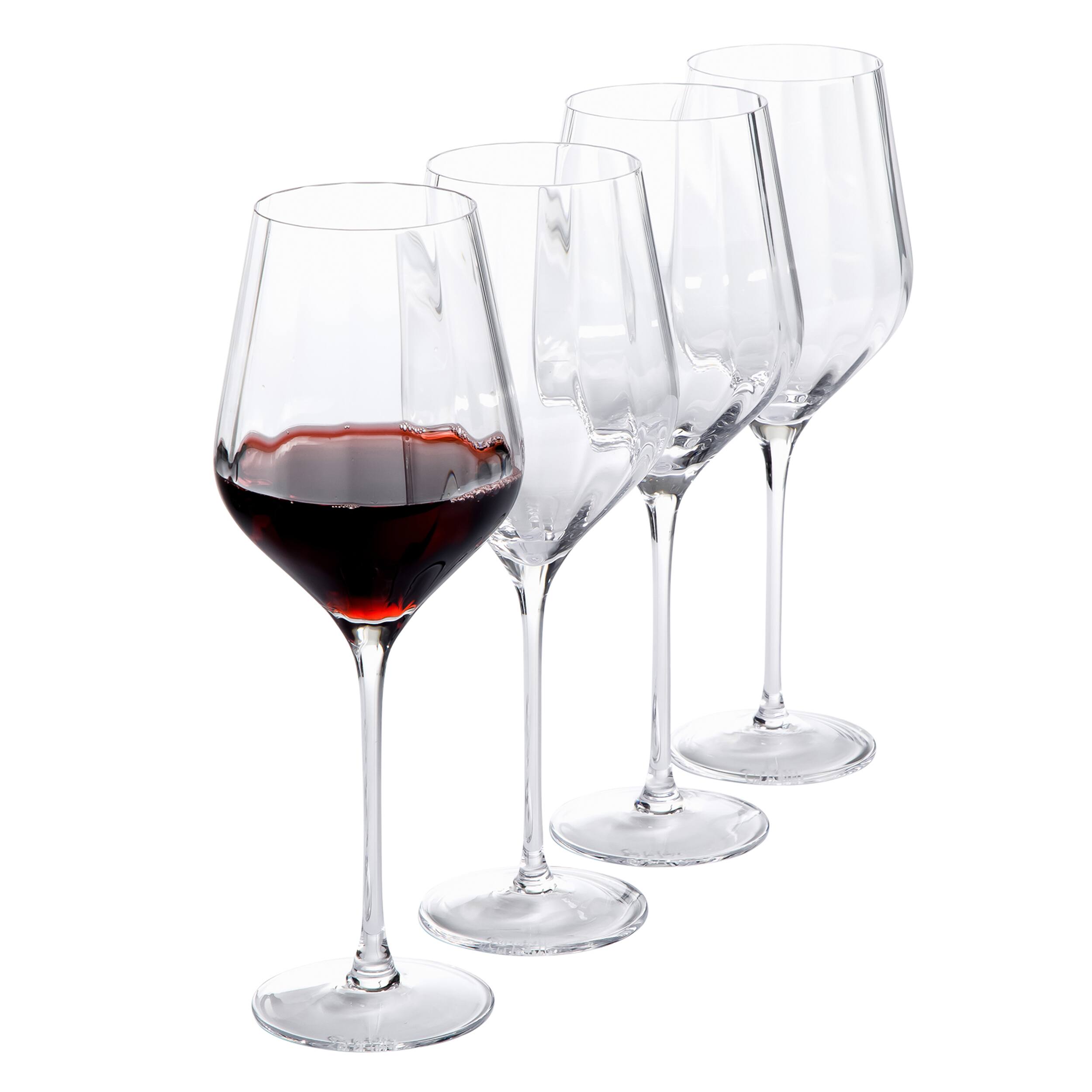 Sur La Table Cambron 4 Piece 24 Ounce Glass Optic Wine Glass Set Clear ...