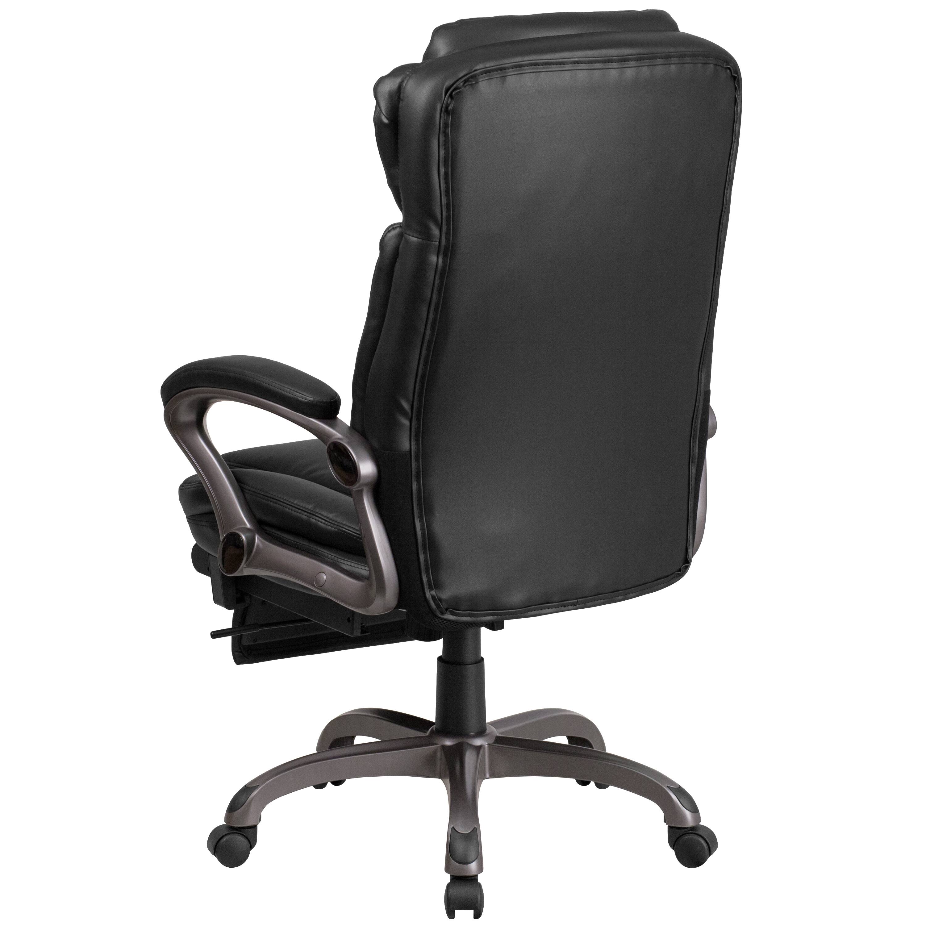 Emma + Oliver High Back Leather Executive Reclining Swivel Office Chair ...
