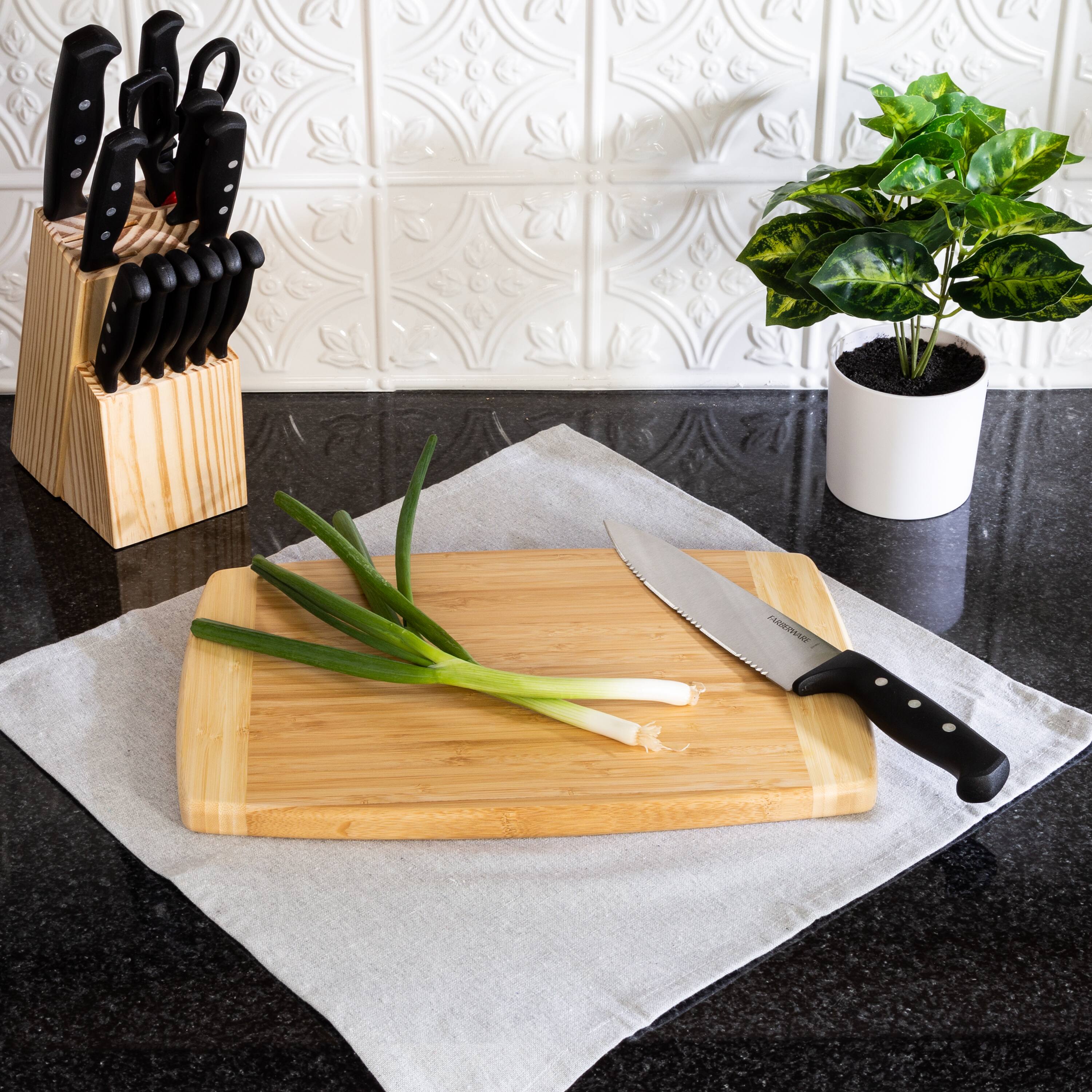Escali Joyce Chen Large Burnished Bamboo Cutting Board, 10x15 Inch ...
