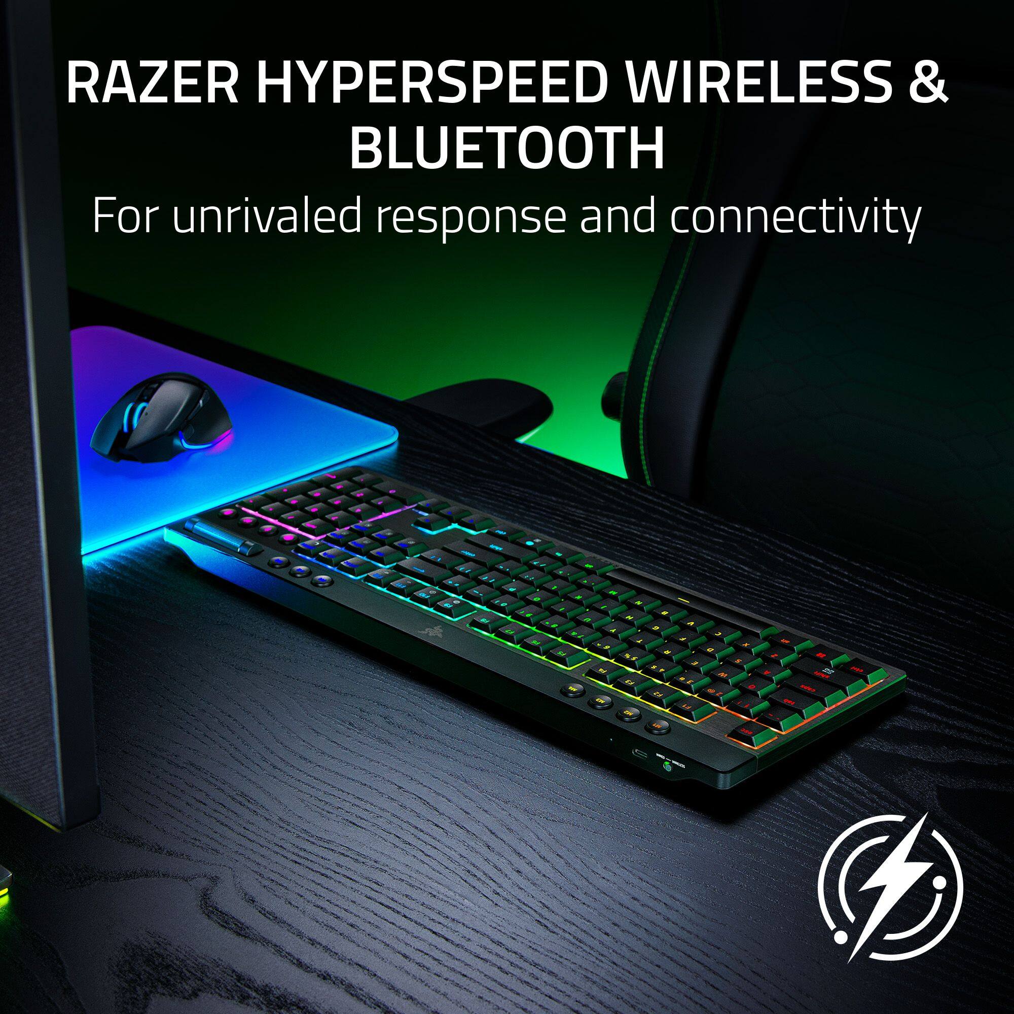 Razer BlackWidow V4 Low profile HyperSpeed Wireless Full Size ...