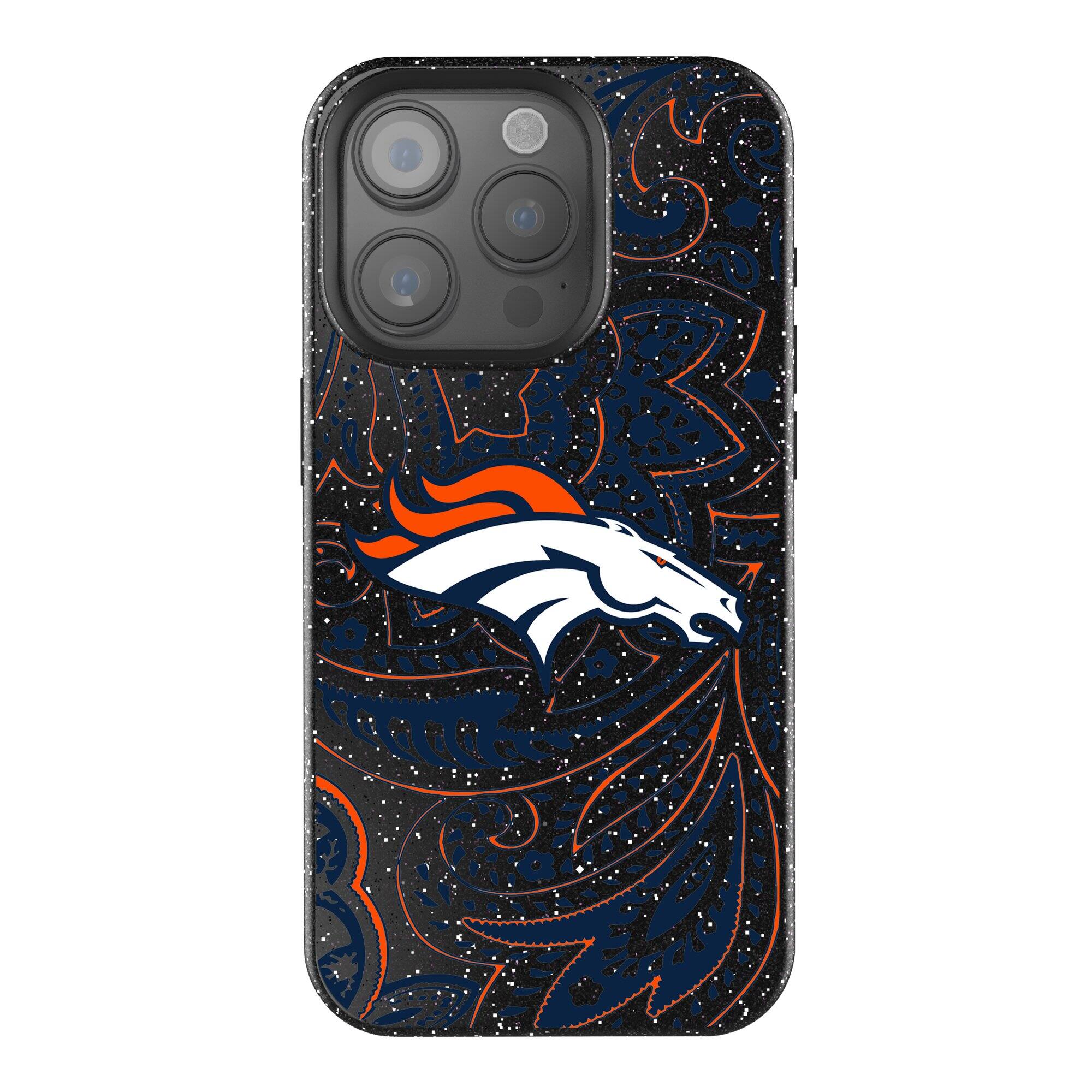 Keyscaper NFL Denver Broncos Paisley Bling iPhone Case 16 Plus Black ...