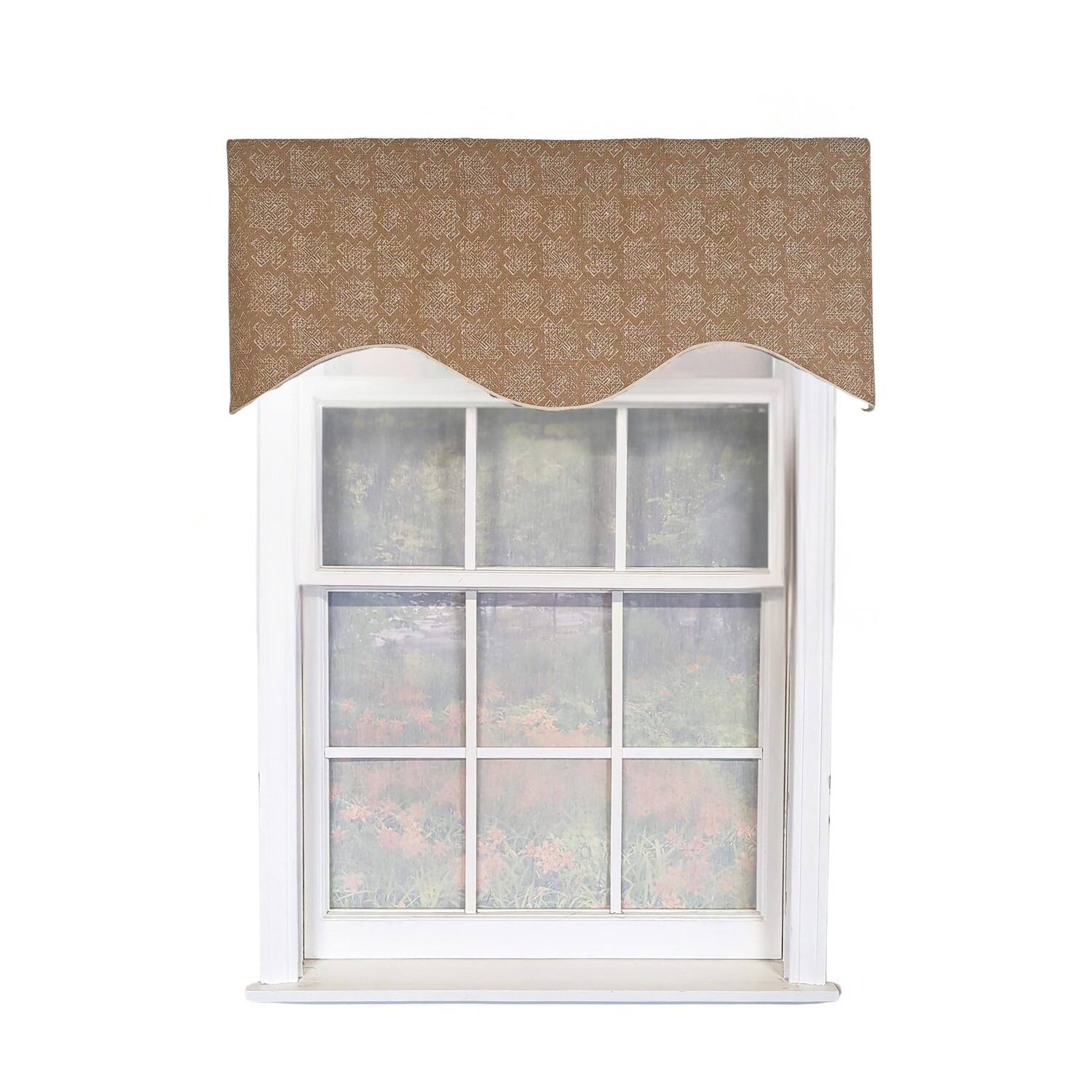 RLF Home Derek Cornice 100% Cotton Rod Pocket Lined Window Valance 50 ...
