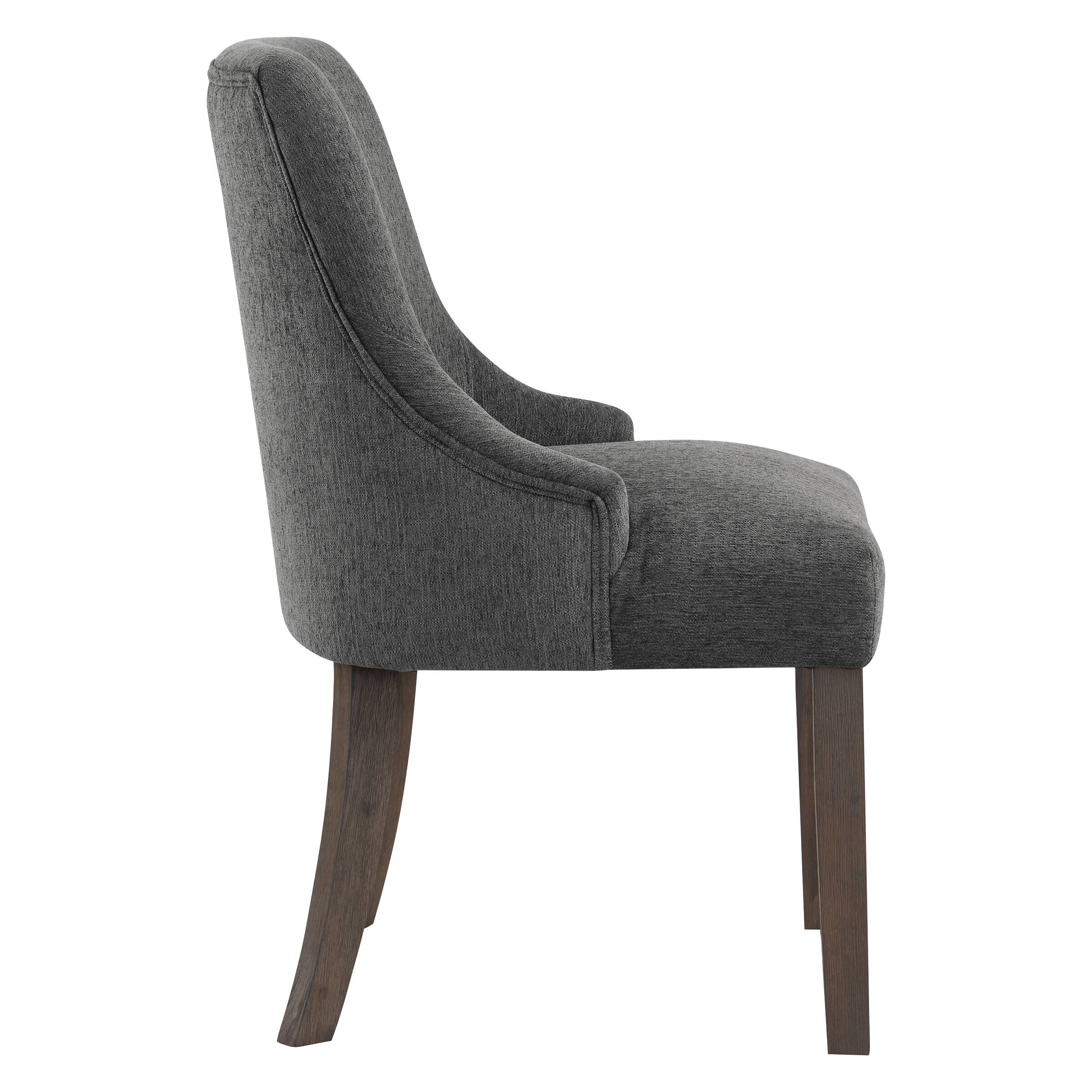 Best Buy: OSP Home Furnishings Leona Dining Chair 2-PK Charcoal LNA-BY7