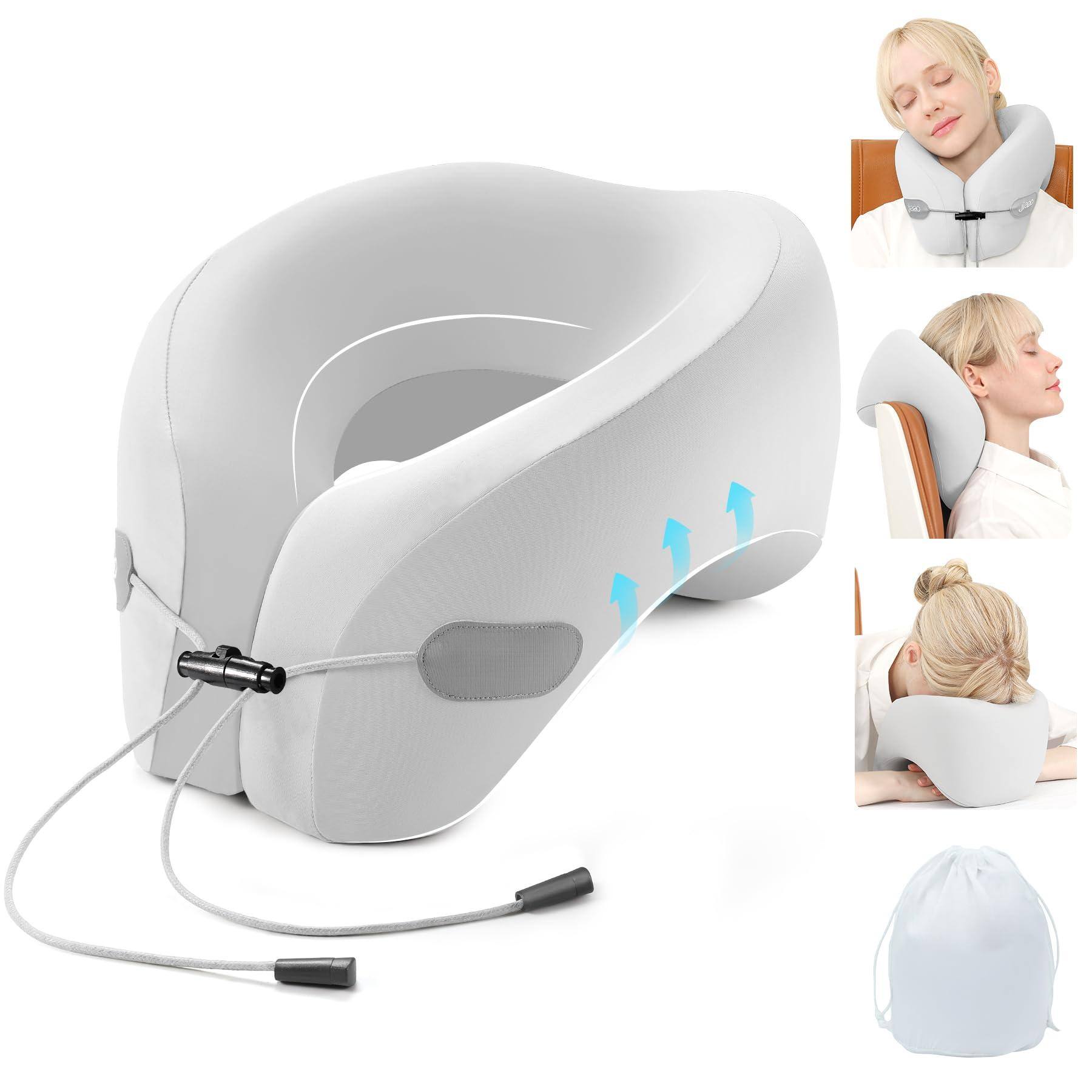 Pacoar Cade Neck Pillow Airplane 2025 Upgraded Memory Foam Travel For ...