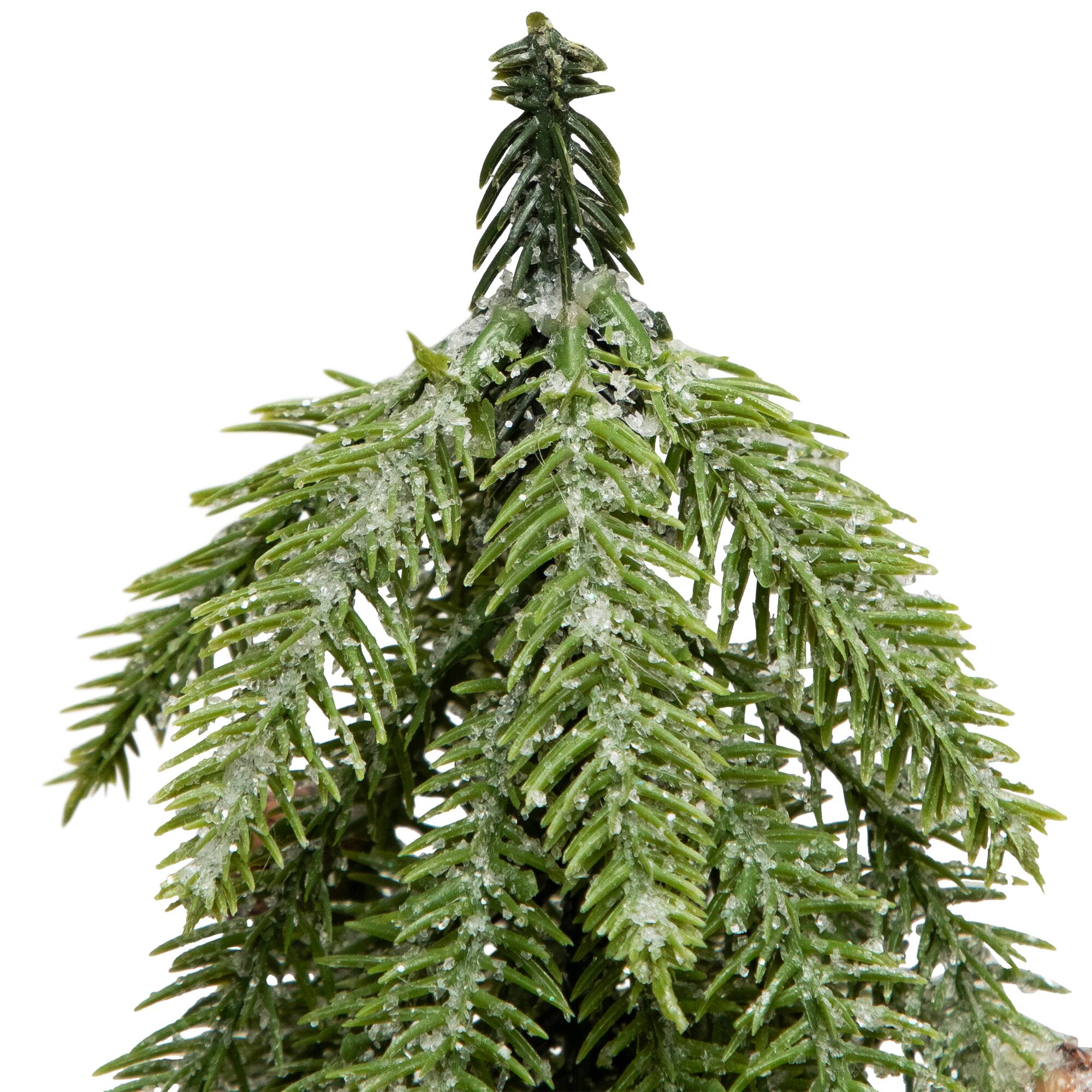 Northlight Icy Pine Mini Christmas Tree with Pine Cones in Faux Birch ...