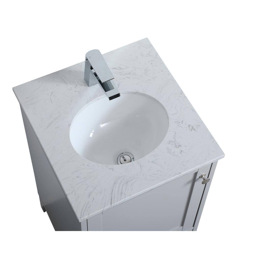 Elegant Kitchen and Bath 18 inch Single Bathroom Vanity in Grey Gray ...