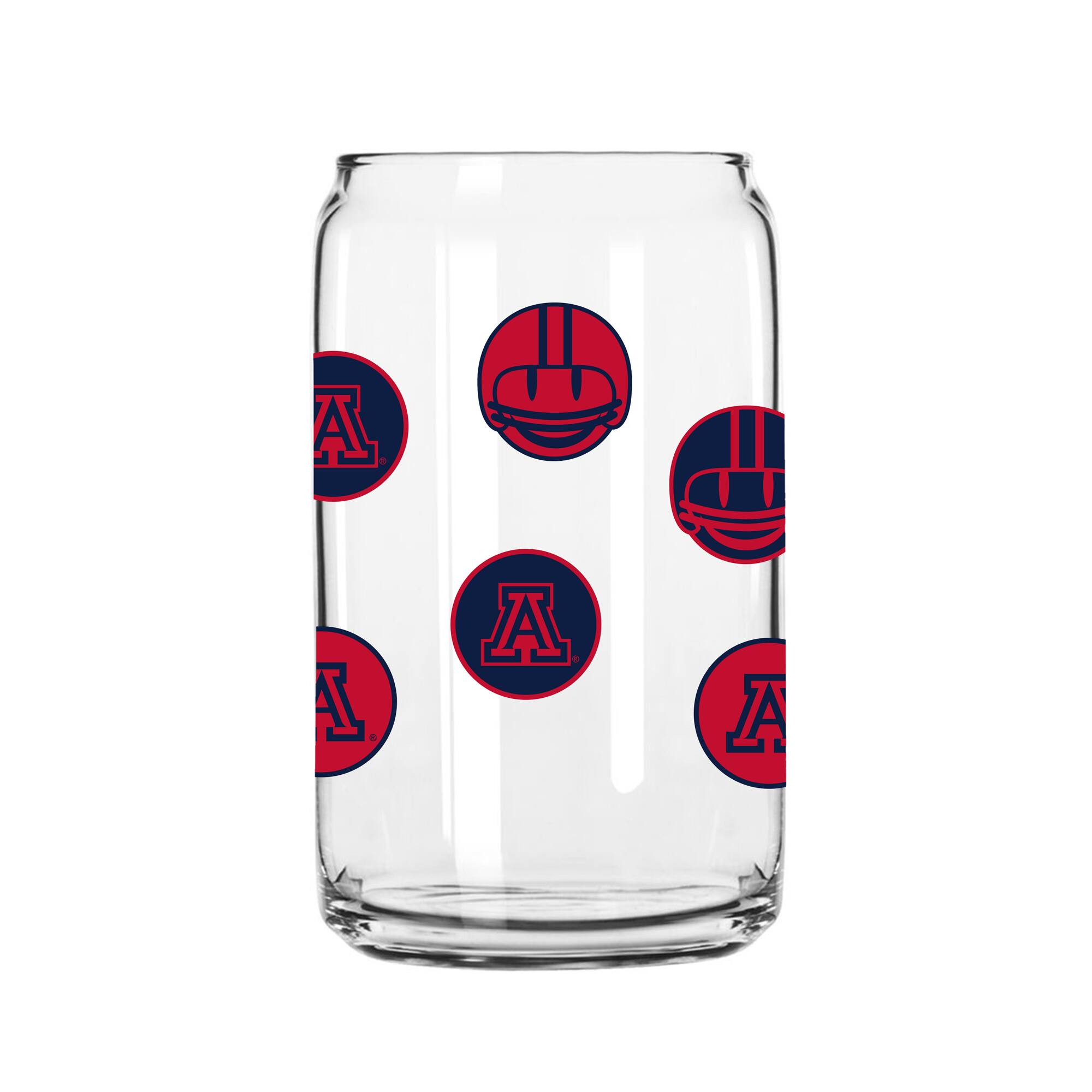 Logo Brands Arizona Wildcats 16oz. Smiley Can Glass Multicolor 4930956 ...