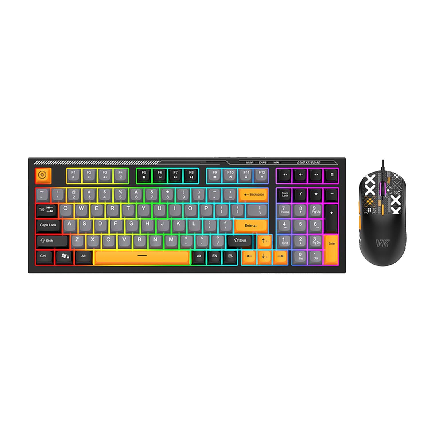SaharaCase Wired Gaming Keyboard & Mouse Combo | 98 Keys Full Keyboard ...