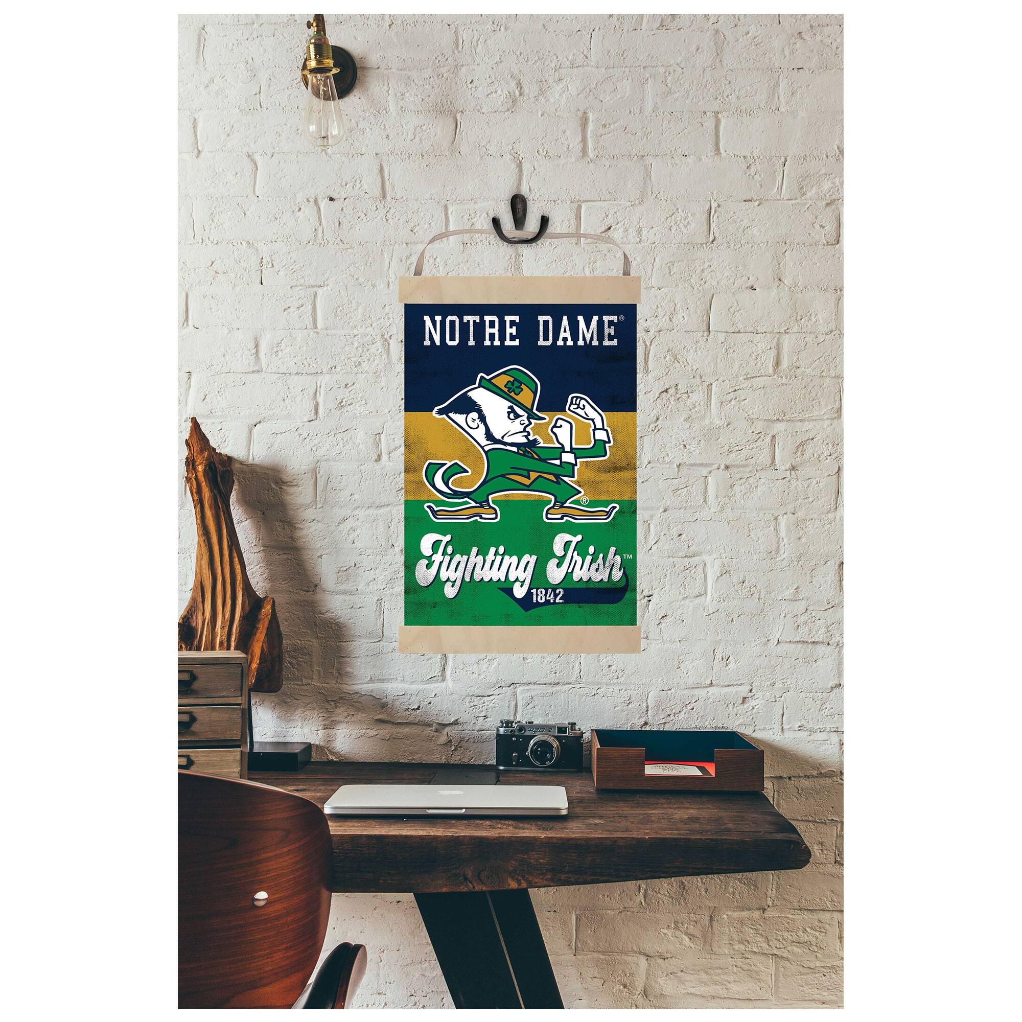 Jardine Notre Dame Fighting Irish Retro Logo Banner Sign Navy 4941778 ...