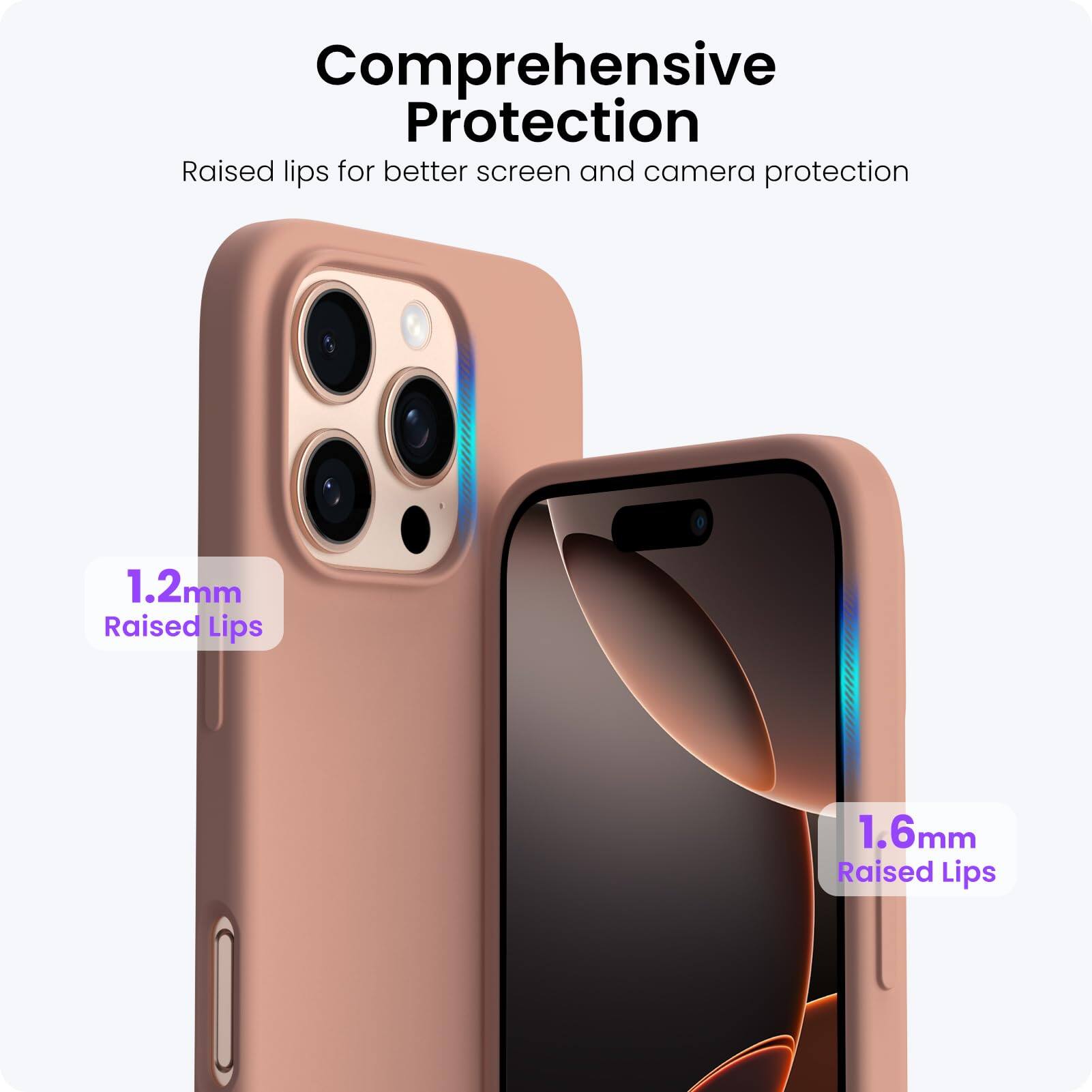 Ornarto Designed for iPhone 16 Pro Max Case 6.9", Liquid Silicone Full ...