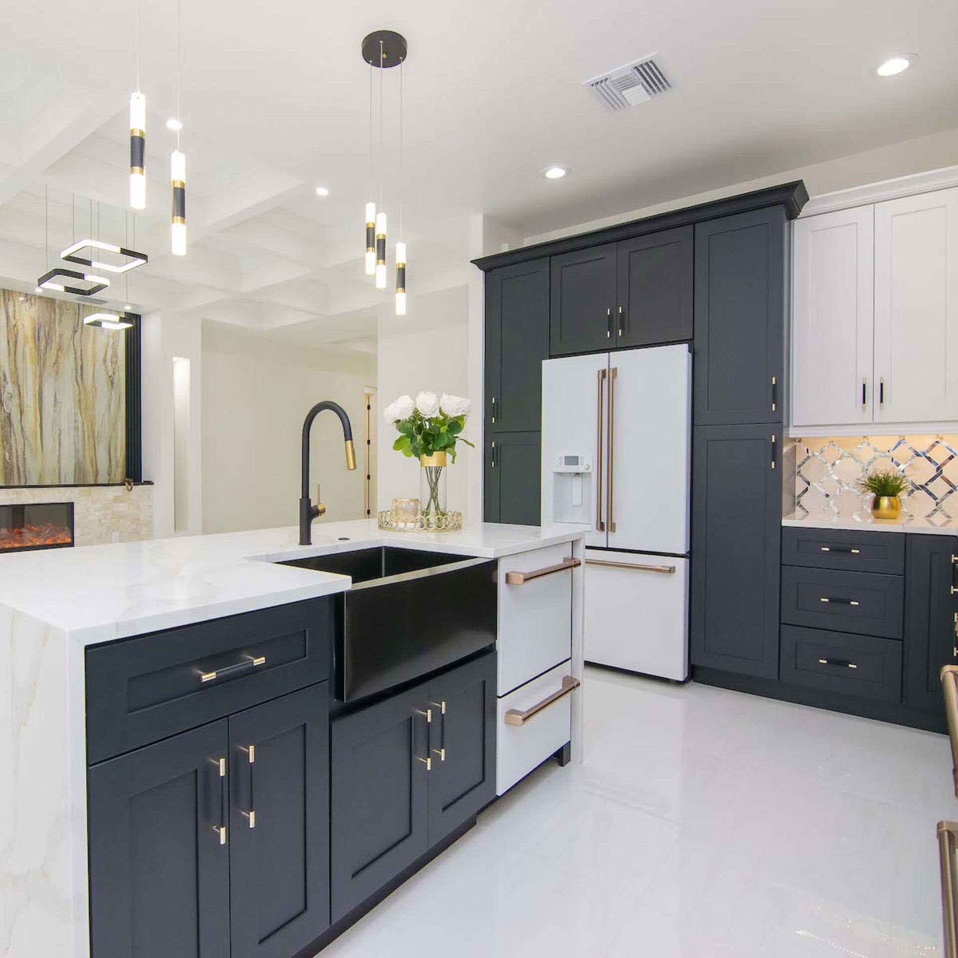 Boyel Living 24 Inch 3 Drawer Base Cabinet with Full Overlay and Soft ...