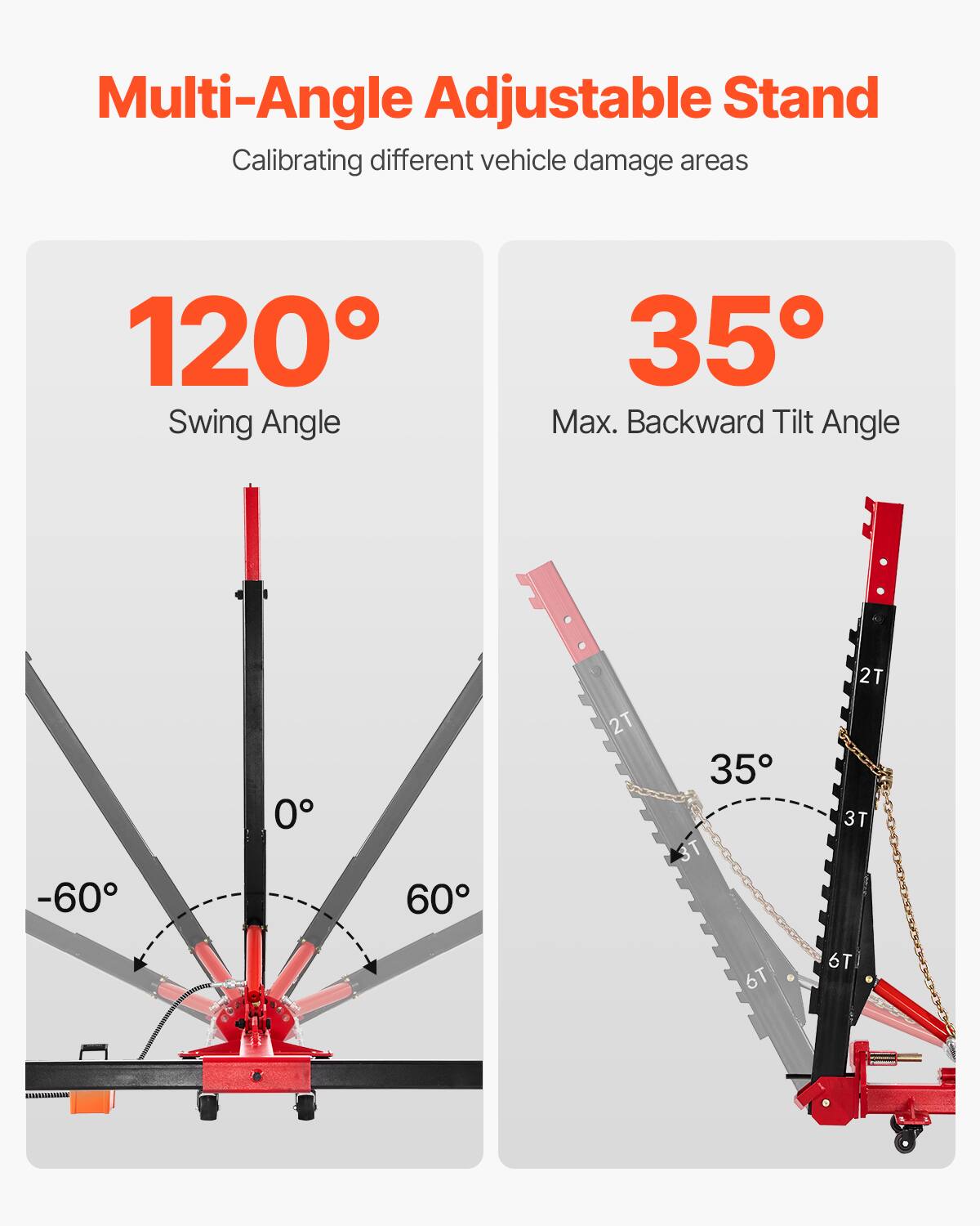 VEVOR Auto Body Frame Puller Straightener, 6T Tension Car Body Repair ...