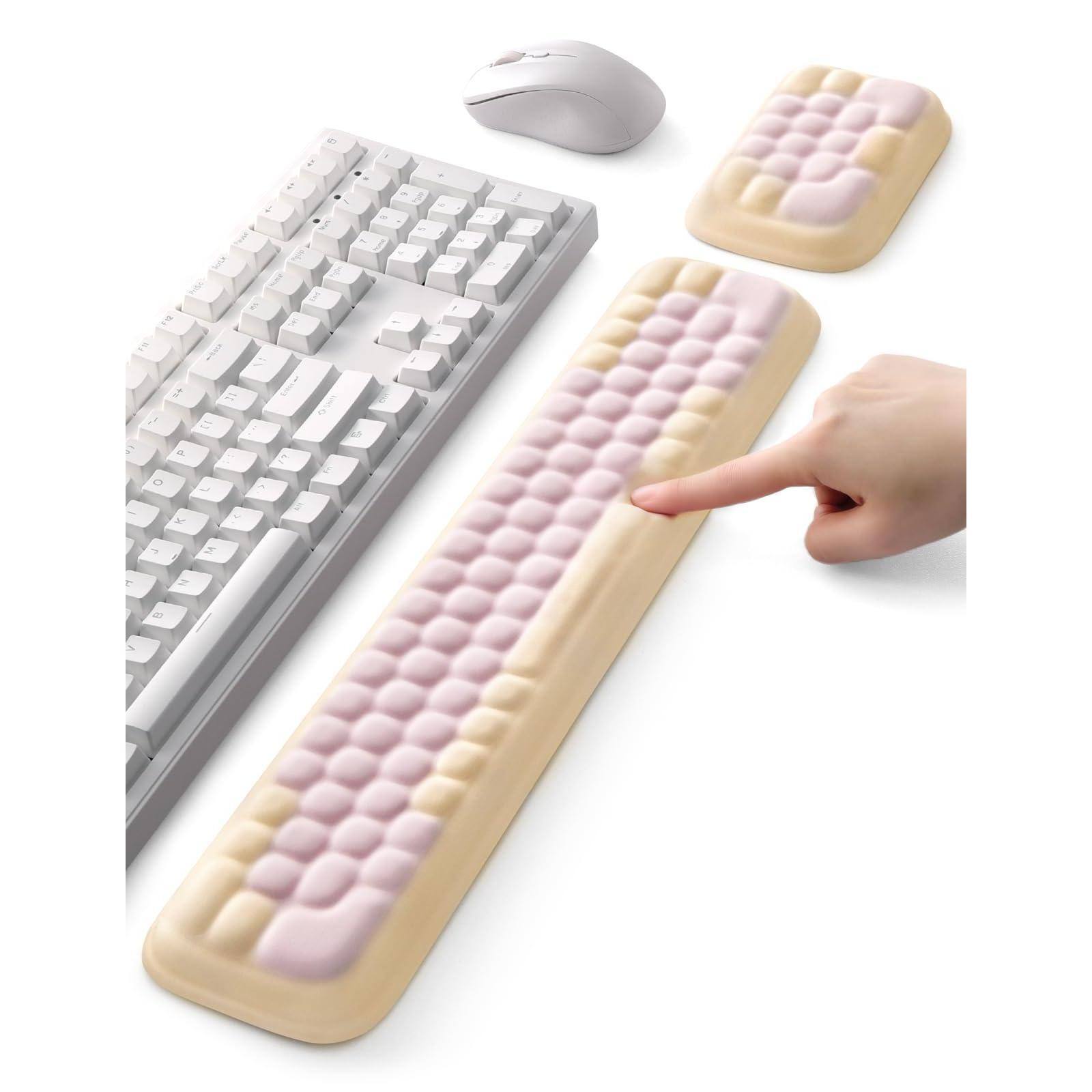 Cozy Serene And Mouse Wrist Rest Set Computer Pad Support Keypad Hand ...