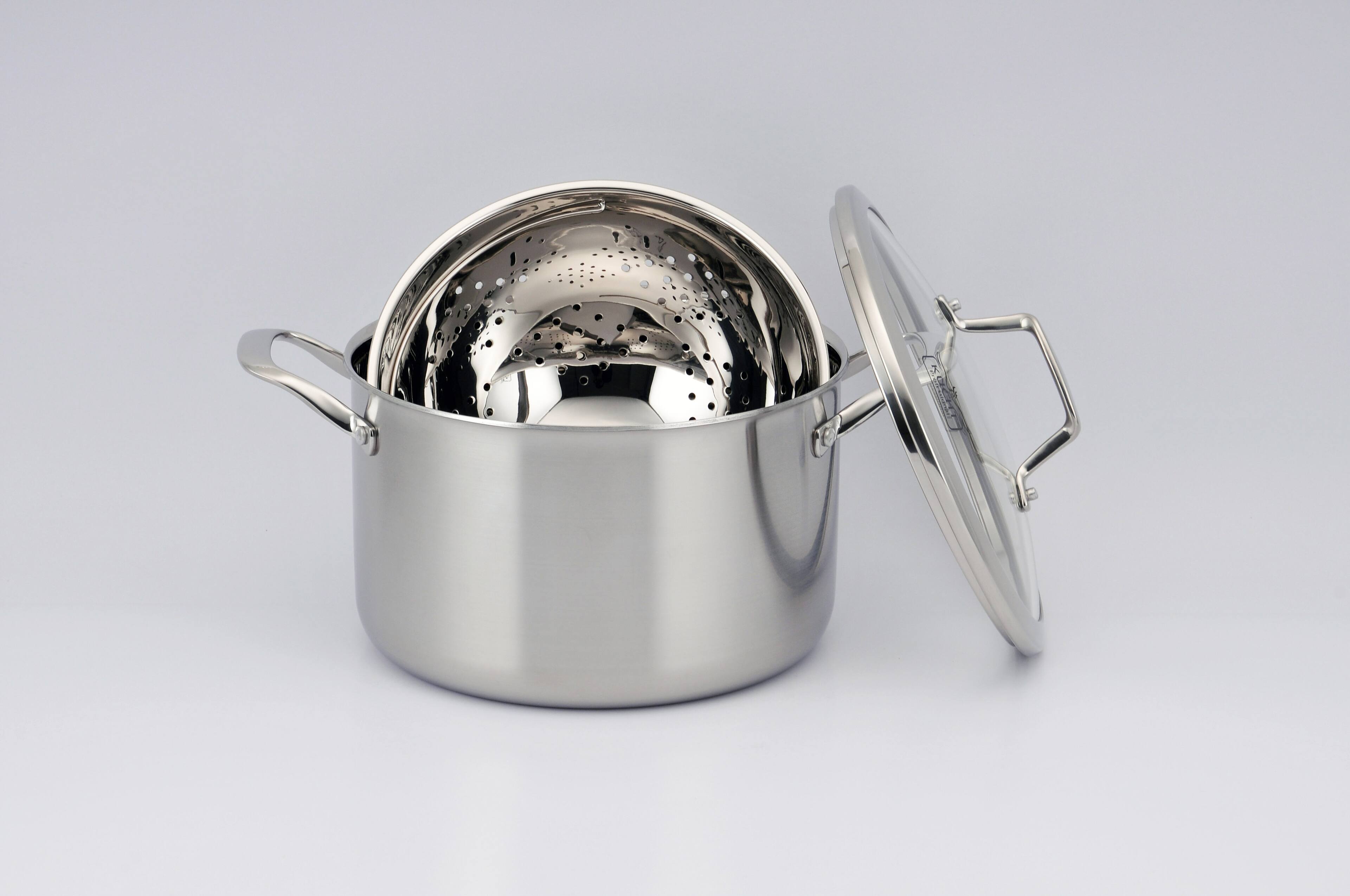 Kucht Culinary Professional 3 Ply 10 Piece Cookware Set Stainless Steel ...