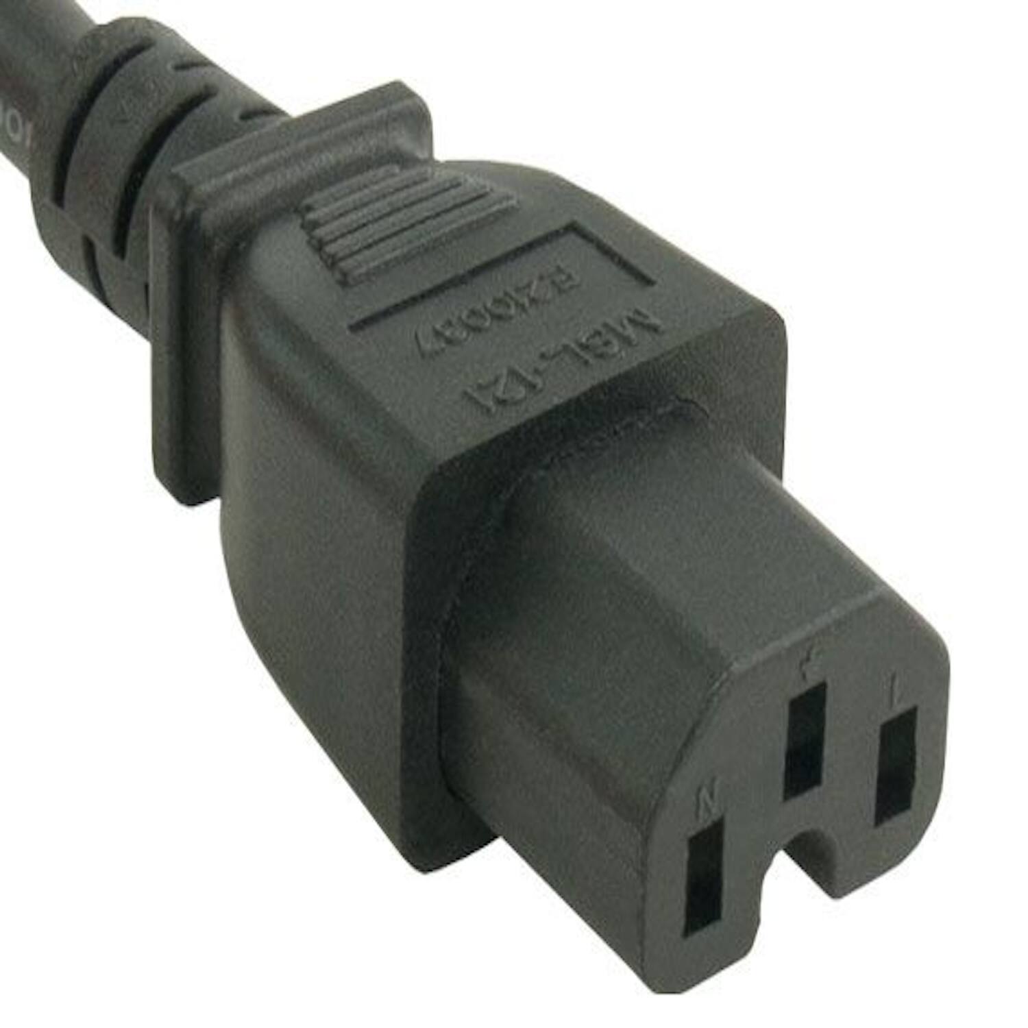 Sanoxy Cables and Adapters; 1ft 14 AWG 15A 250V Power Cord (IEC 320 C20 ...